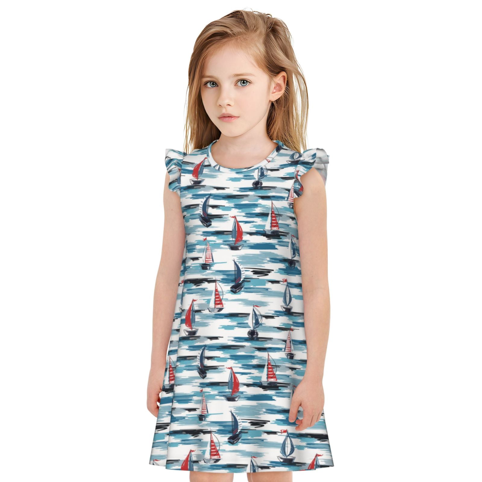 Derioi Boat In Ocean for Girls Nightgowns Night Dress Sleepwear Pajamas ...