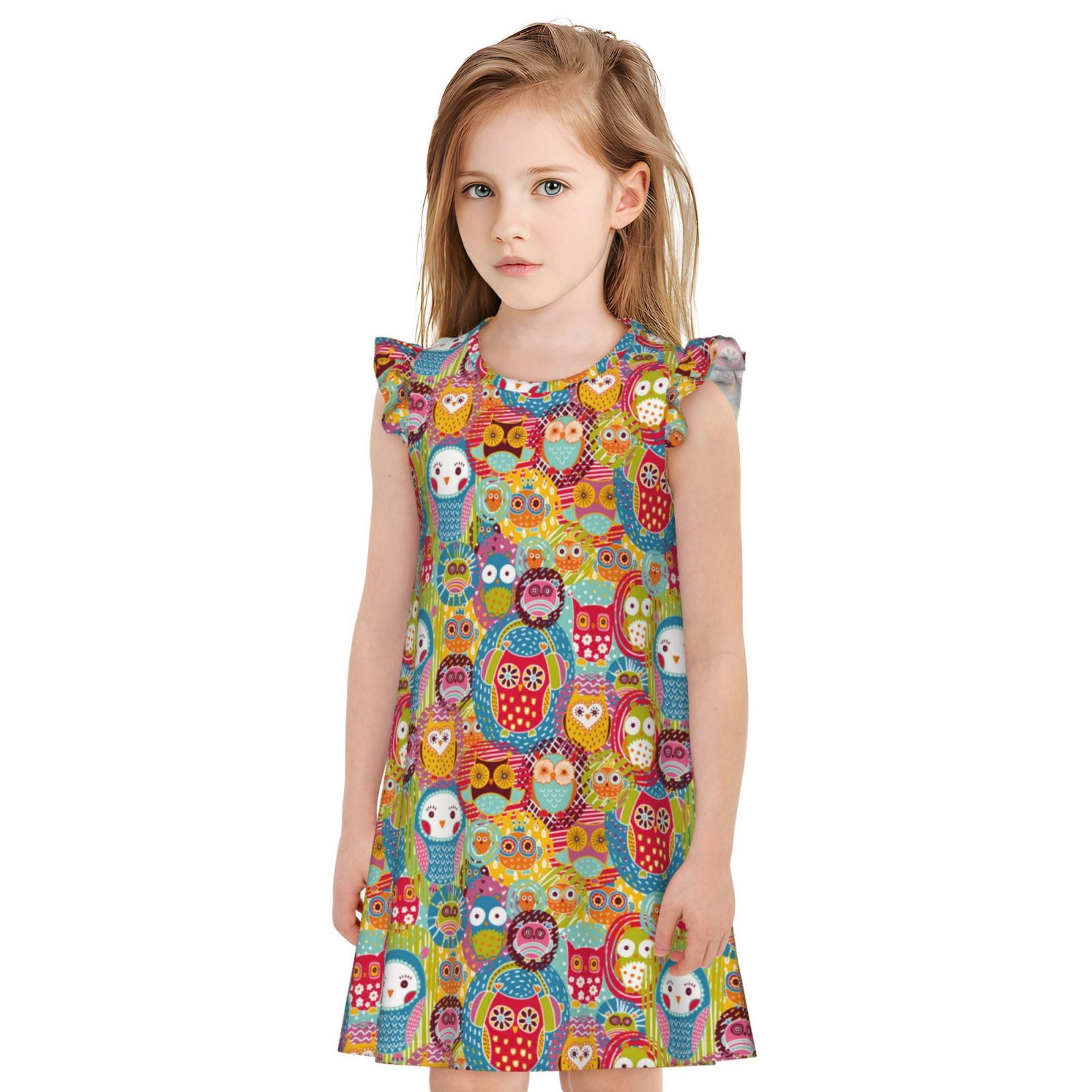 Derioi Boho Cute Owls for Girls Nightgowns Night Dress Sleepwear ...