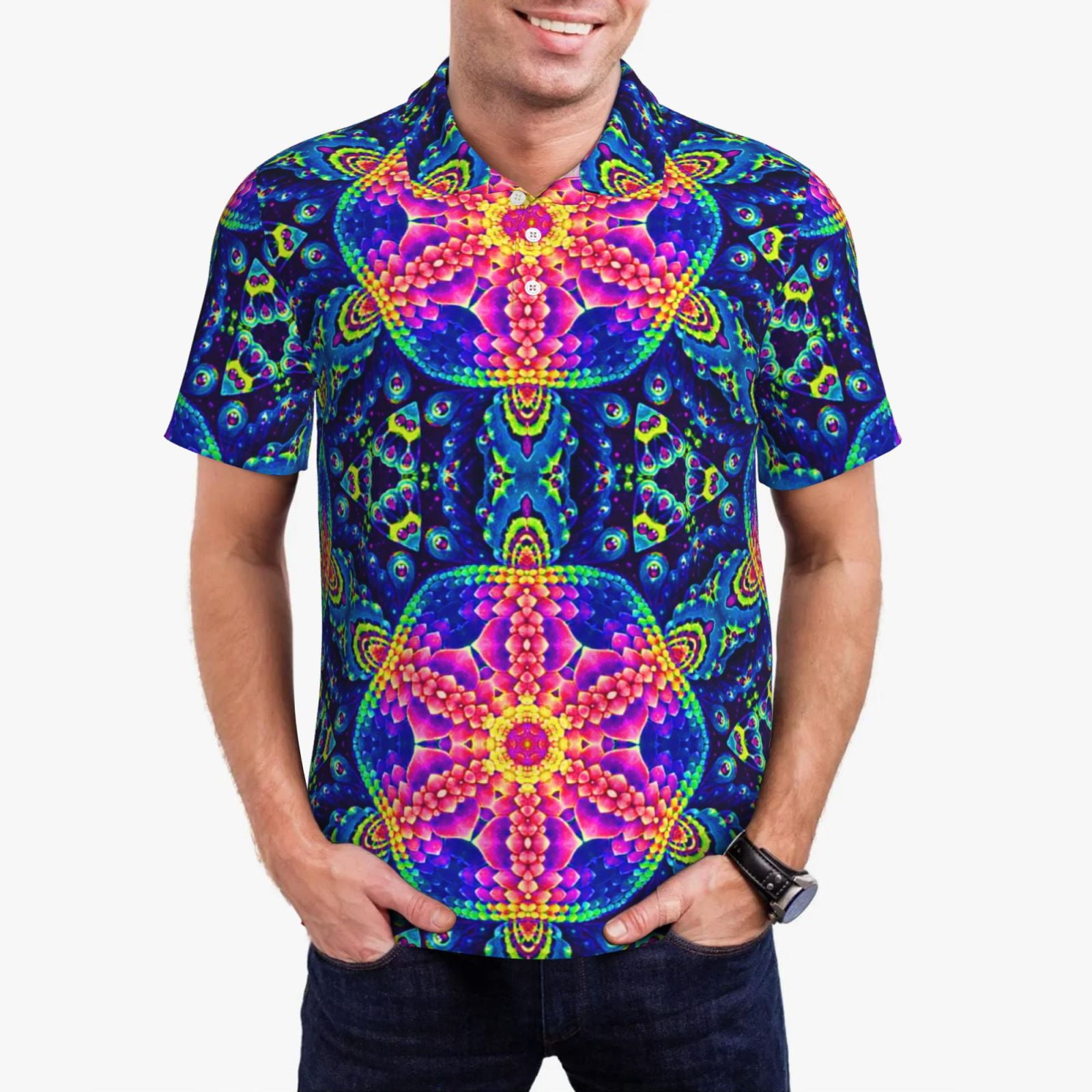 Derioi Bright Turtles for Men's Polo Shirts Short Sleeve Golf Shirt for ...