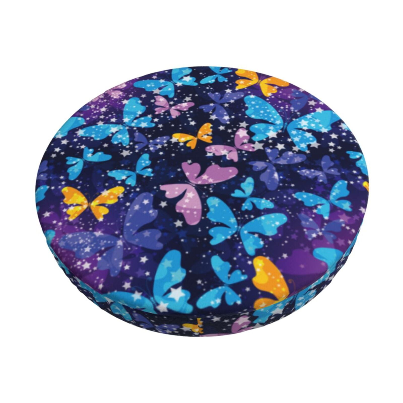 Derioi Butterflies Of The Starry Sky for Round Bar Chair Cushion Cover ...