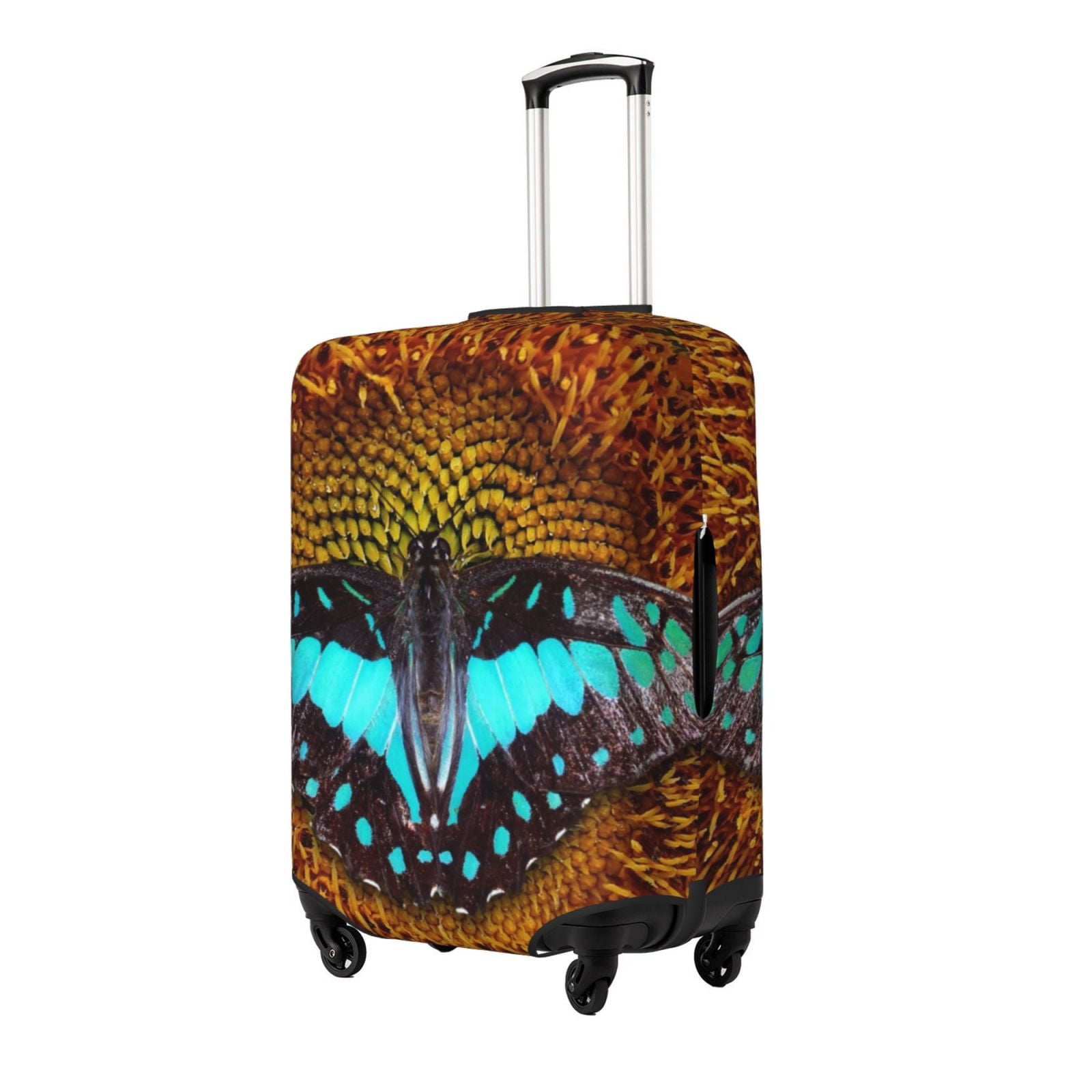 Derioi Butterfly Alighted On Sunflowers for Suitcase Cover Protector ...