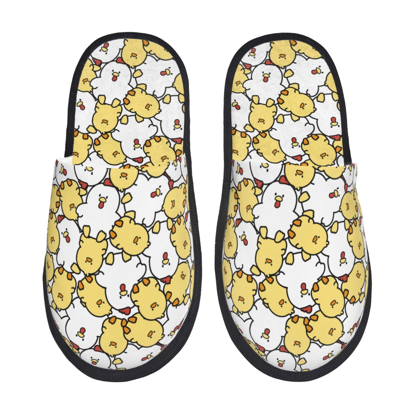 Derioi Cartoon Chicken for Slippers Indoor Outdoor Anti-Skid Warm Cozy ...