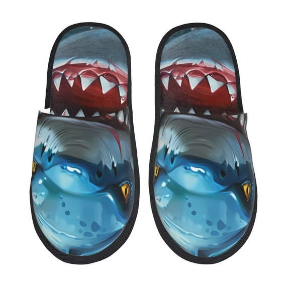 Derioi Cartoon Cute Shark for Slippers Indoor Outdoor Anti-Skid Warm ...