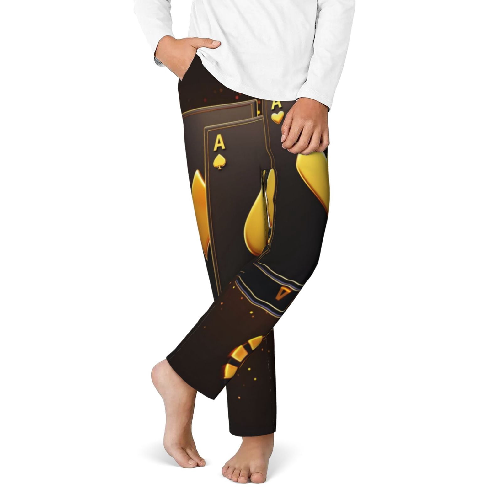 Derioi Casino Playing Cards for Pajama Pants Men Elastic Waistband ...