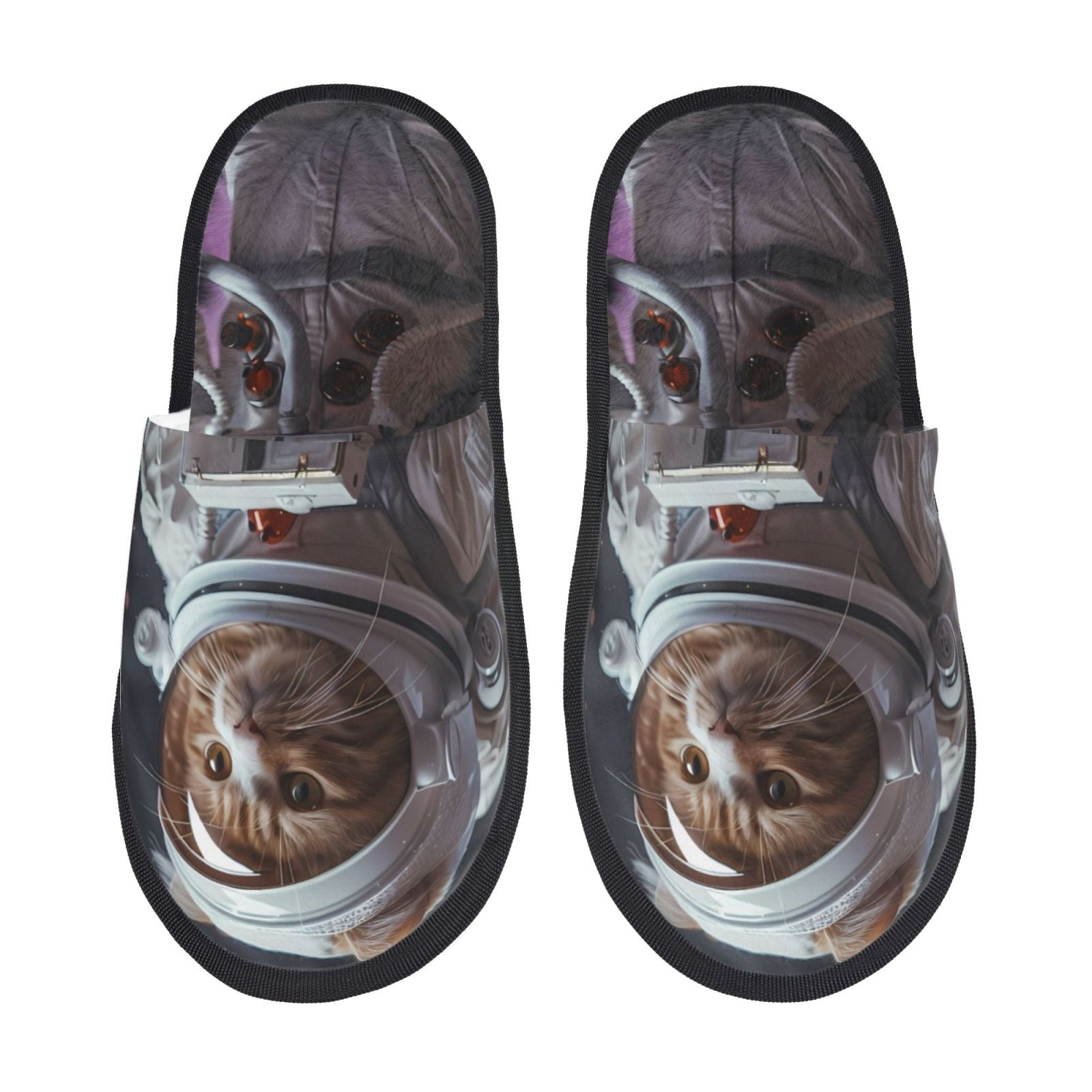 Derioi Cat Astronaut In Space for Slippers Indoor Outdoor Anti-Skid ...