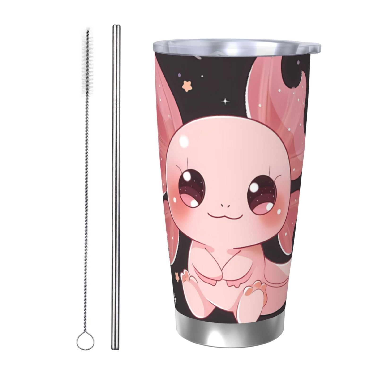 Derioi Chibi Axolotl Sakura Fantasy for 20oz Tumbler with Lid for Hot ...