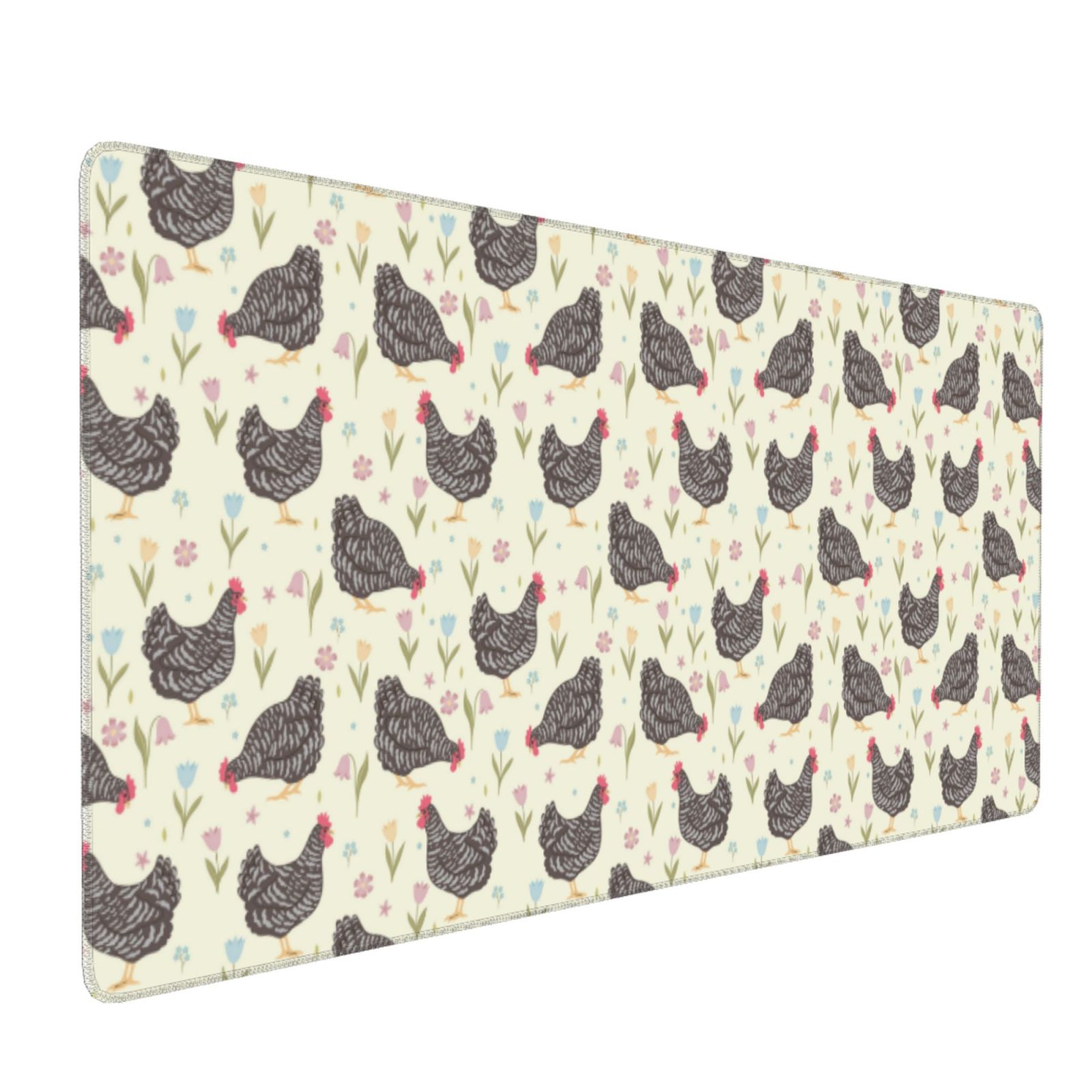 Derioi Chickens And Flowers for Large Non-Slip Gaming Mouse Pad 16"x35 ...