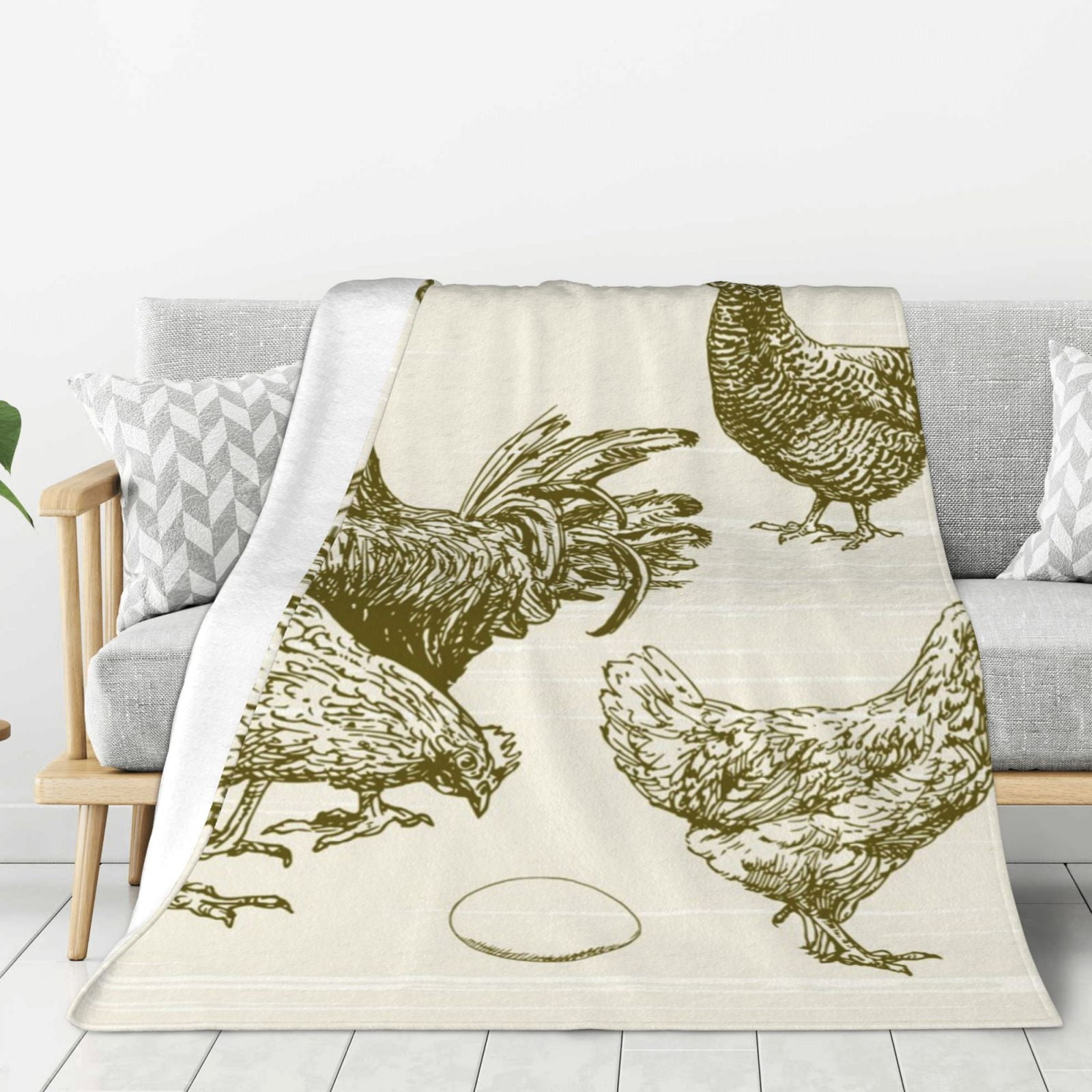 Derioi Chickens for Fleece Throw Blanket ,for Couch Sofa Warm Cozy ...