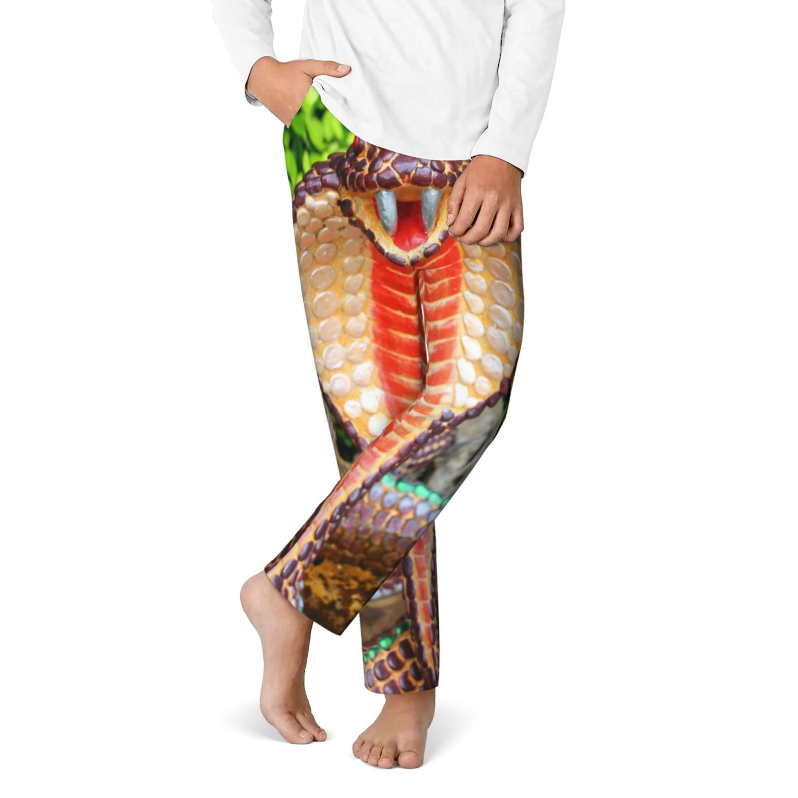 Derioi Cobra Snake for Pajama Pants Men Elastic Waistband Sleep Pajama ...
