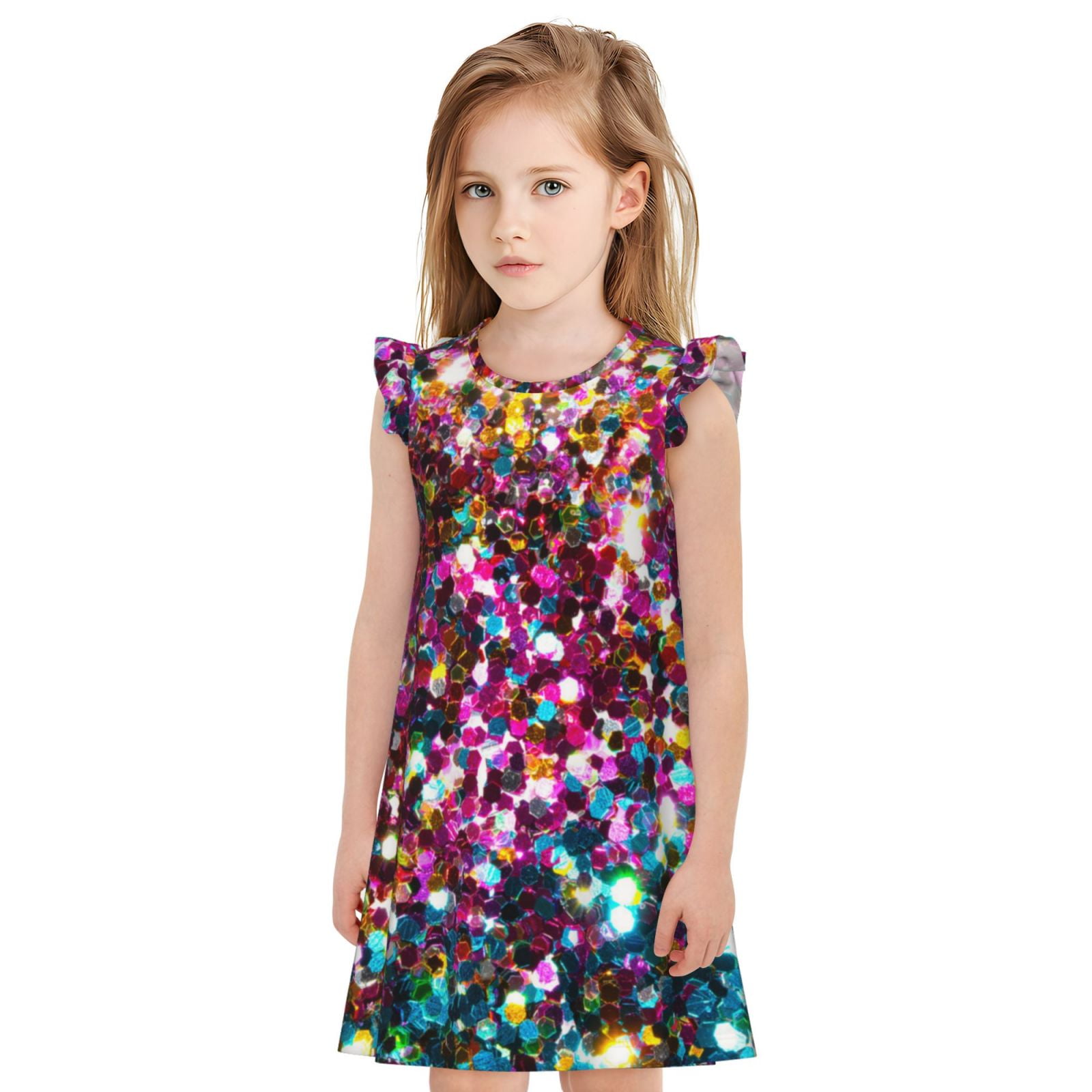 Derioi Color Shiny for Girls Nightgowns Night Dress Sleepwear Pajamas ...