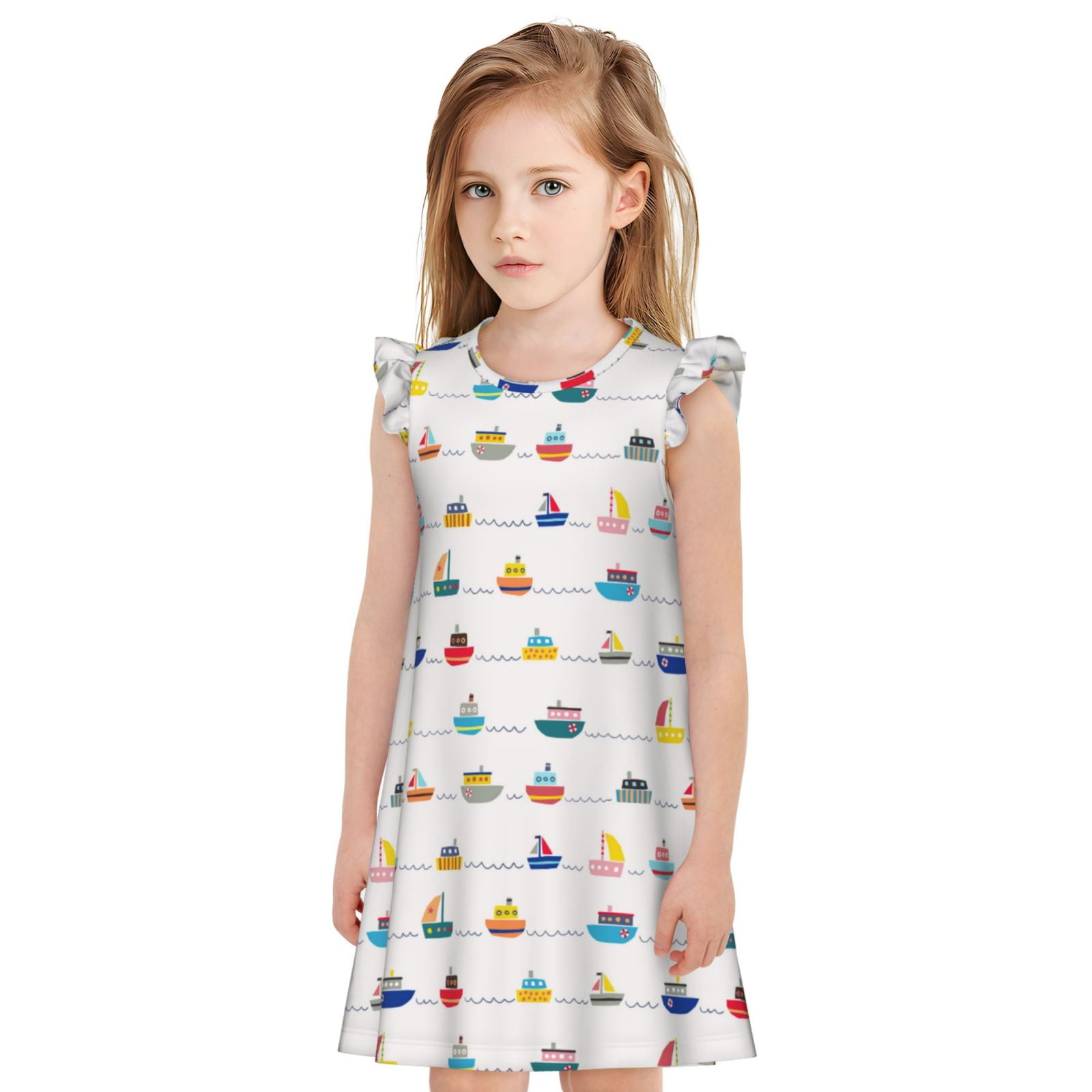 Derioi Color Ships for Girls Nightgowns Night Dress Sleepwear Pajamas ...