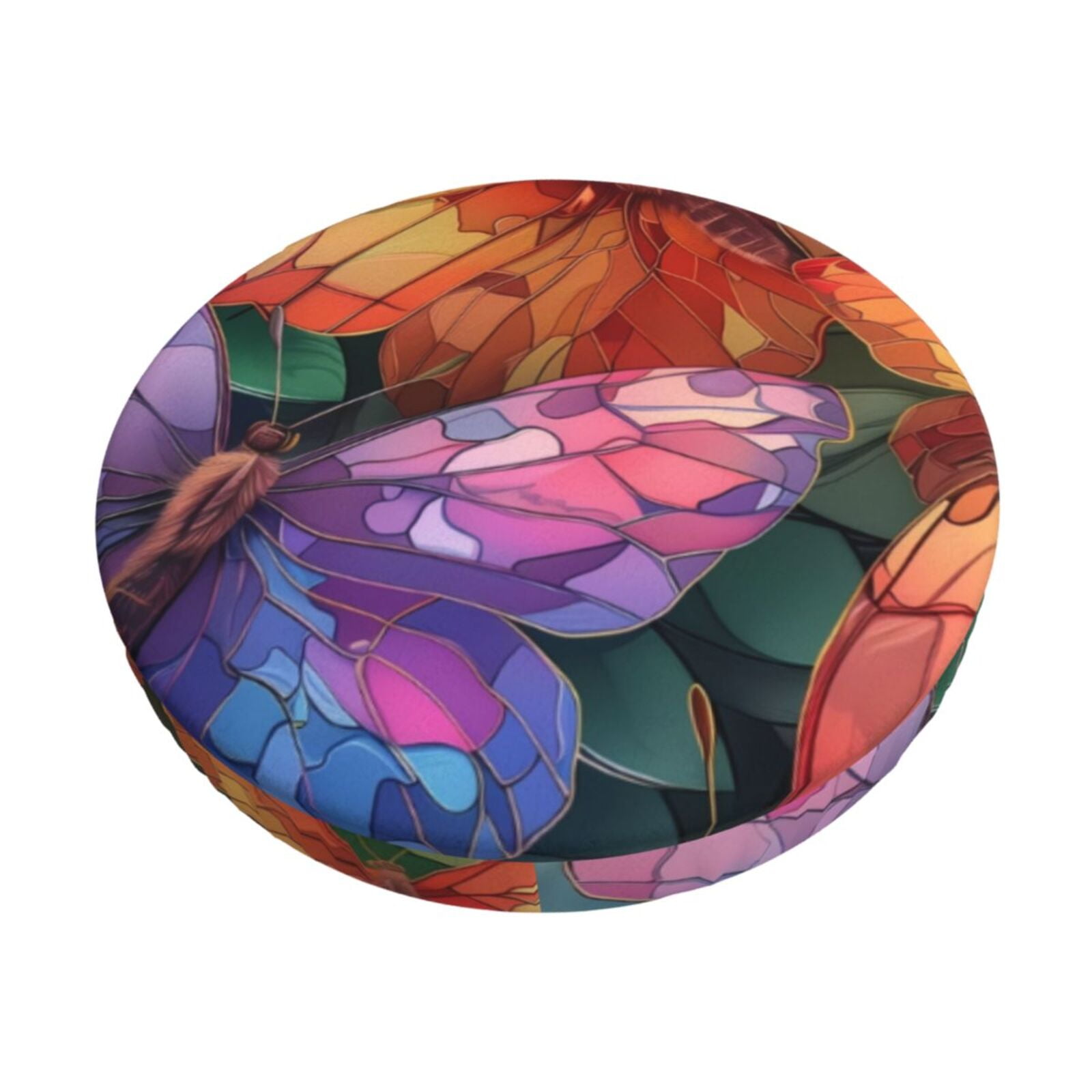 Derioi Colorful Butterfly Cluster for Round Bar Chair Cushion Cover ...