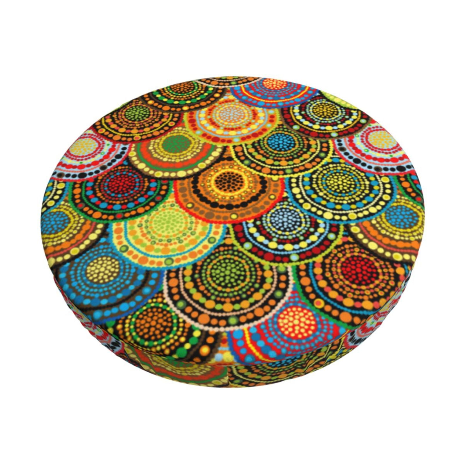 Derioi Colorful Circle for Round Bar Chair Cushion Cover Round Stool ...