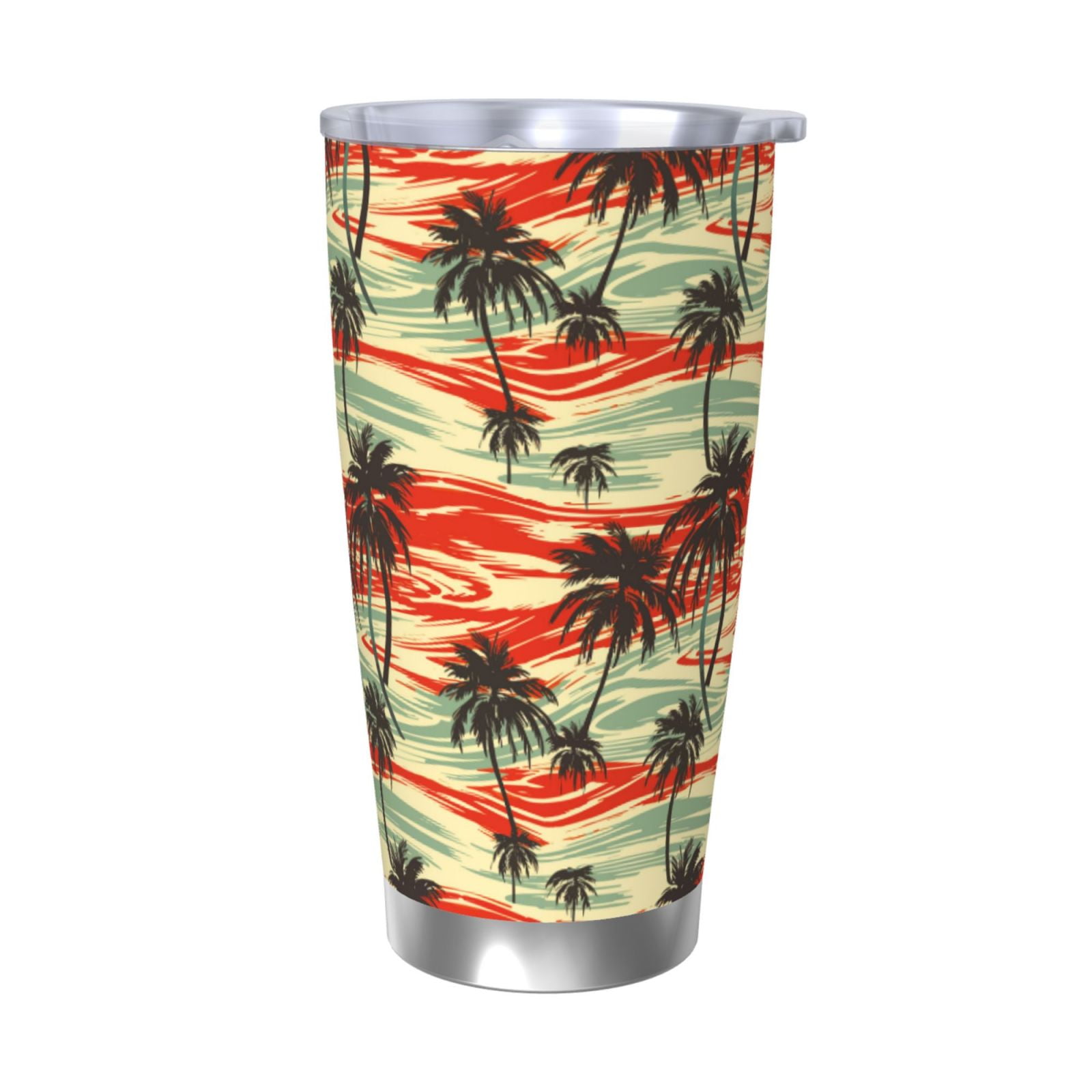 Derioi Colorful Hawaii Palms for 20oz Tumbler with Lid for Hot and Cold ...