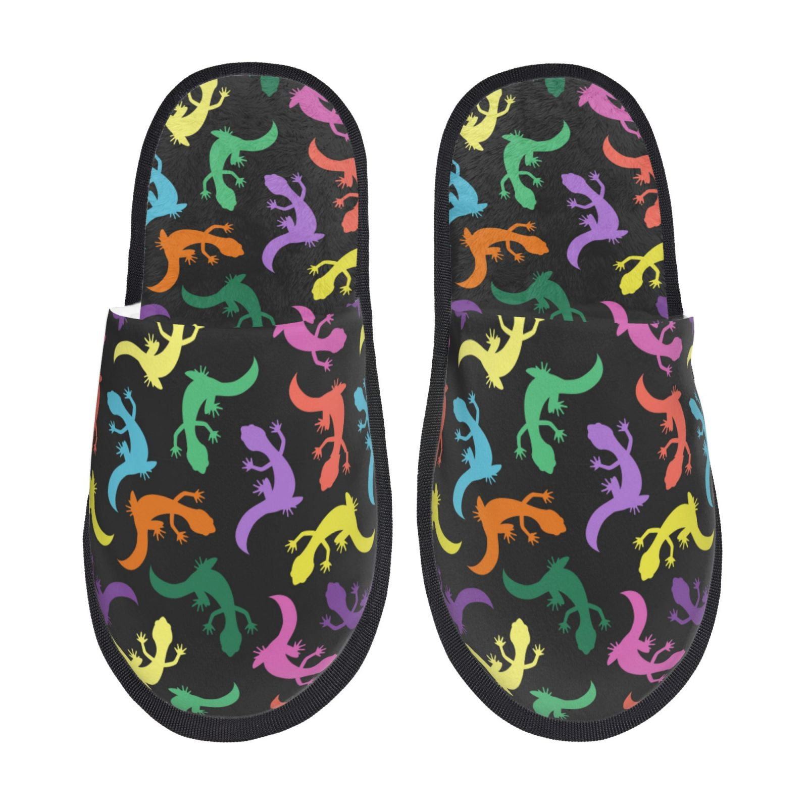 Derioi Colorful Lizards for Slippers Indoor Outdoor Anti-Skid Warm Cozy ...