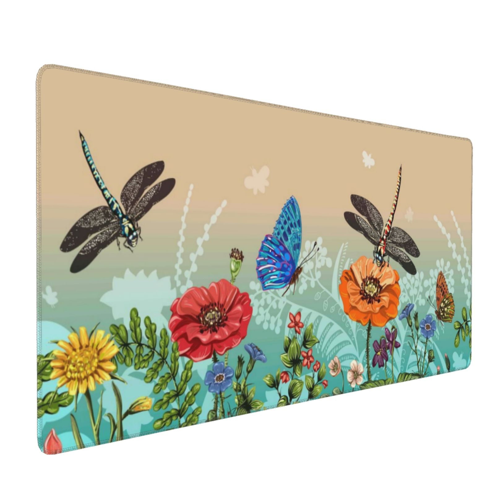 Derioi Colorful Plants And Insects for Large Non-Slip Gaming Mouse Pad ...