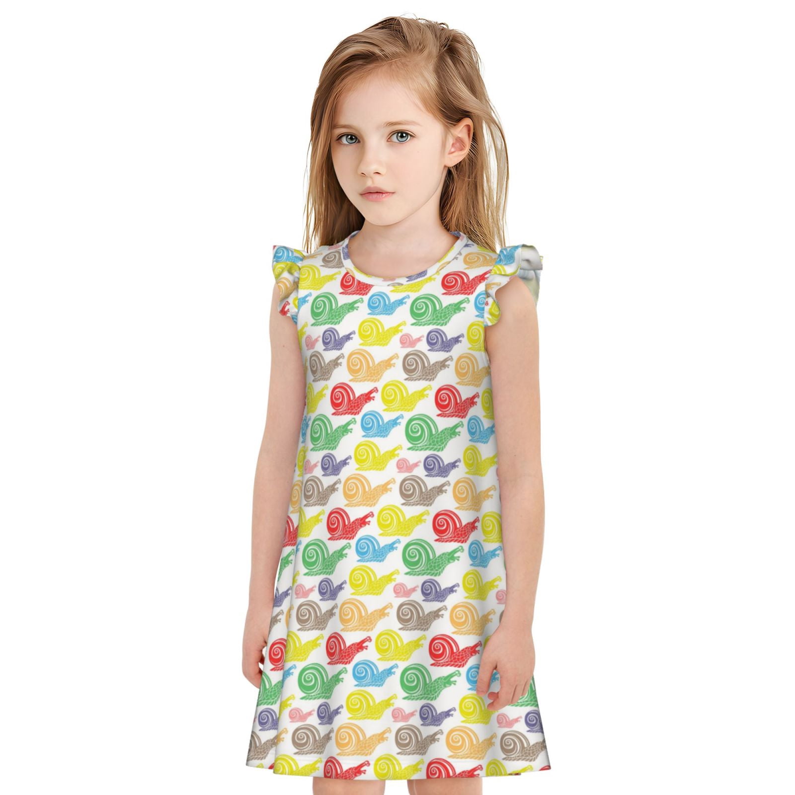 Derioi Colorful Snails for Girls Nightgowns Night Dress Sleepwear ...