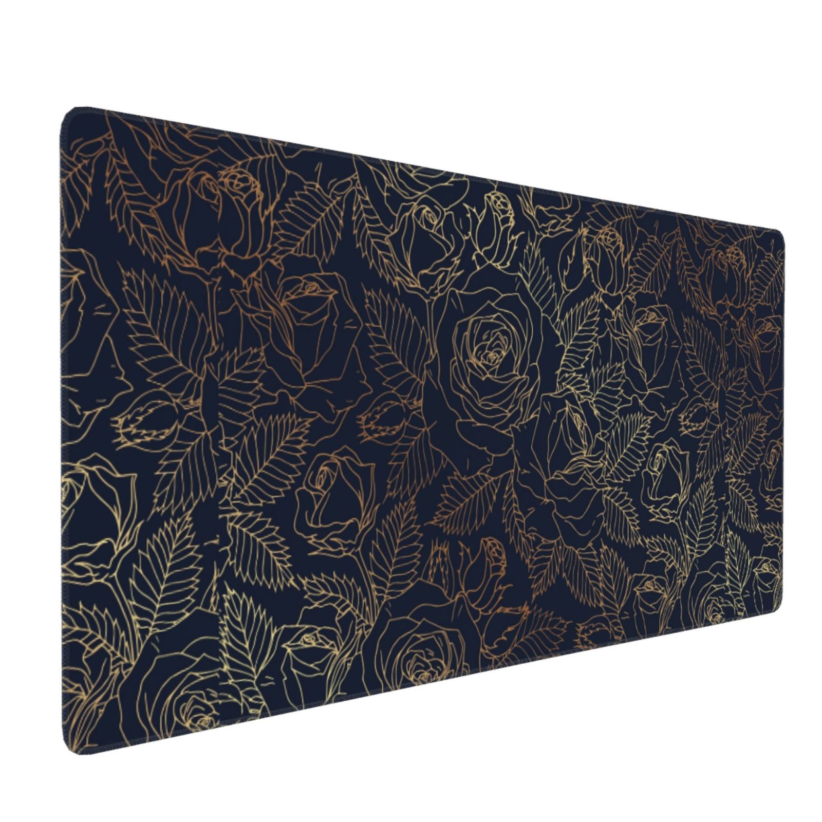 Derioi Copper-Gold Gloss Outline Rose for Large Non-Slip Gaming Mouse ...