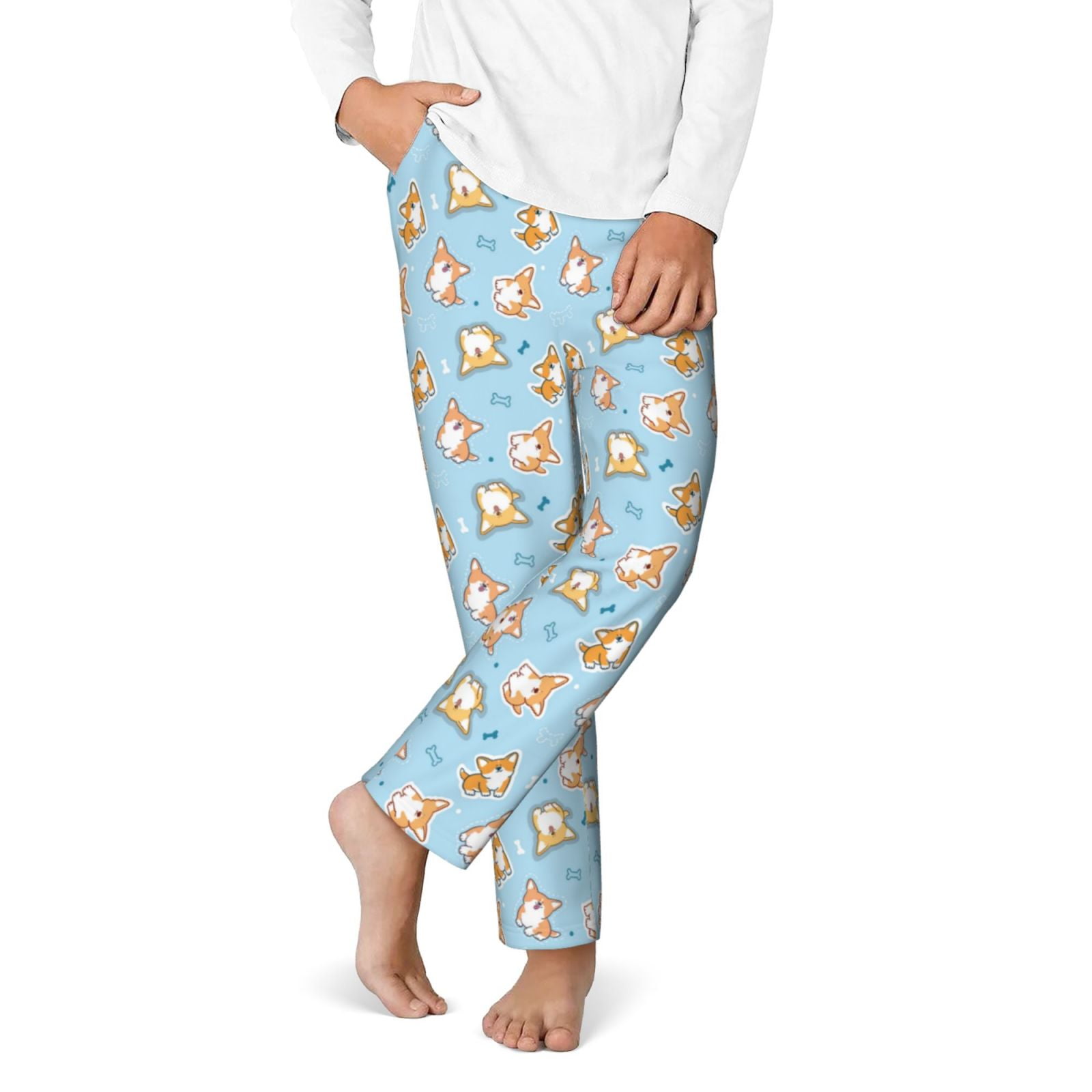 Derioi Corgi Dog 1 for Pajama Pants Men Elastic Waistband Sleep Pajama ...