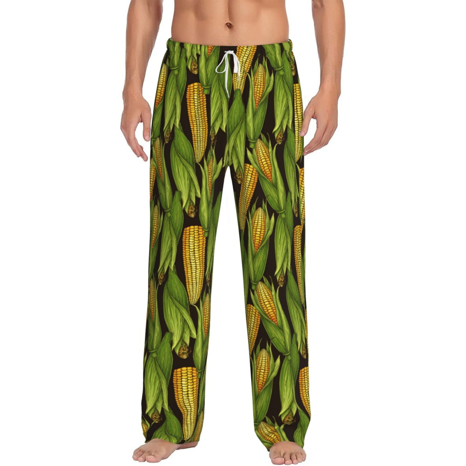 Derioi Corn 2 for Men's Pajama Pants with Pockets and Drawstring Lounge ...