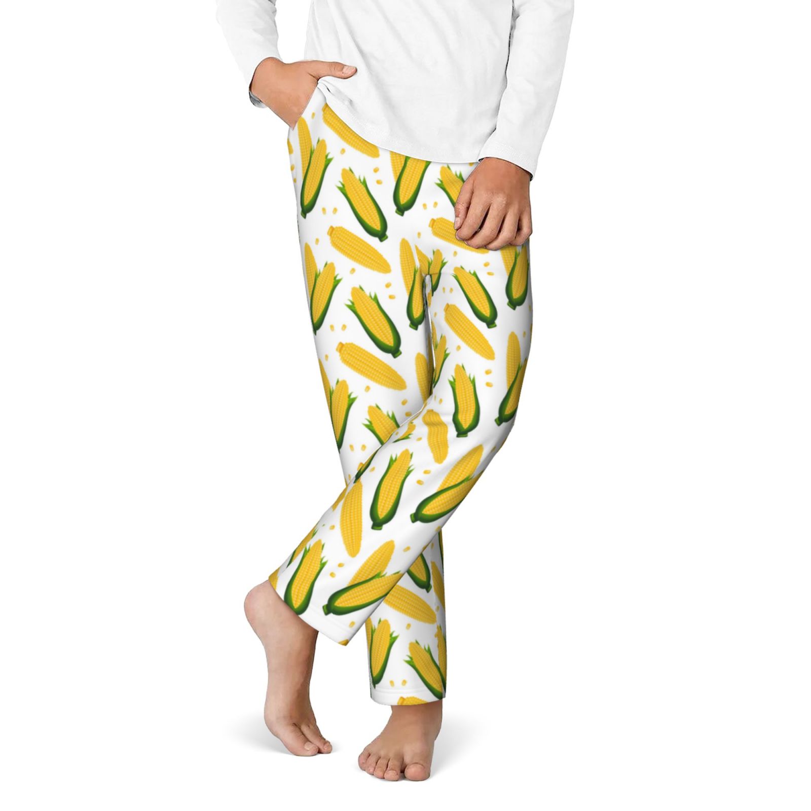 Derioi Corn On The Cob for Pajama Pants Men Elastic Waistband Sleep ...