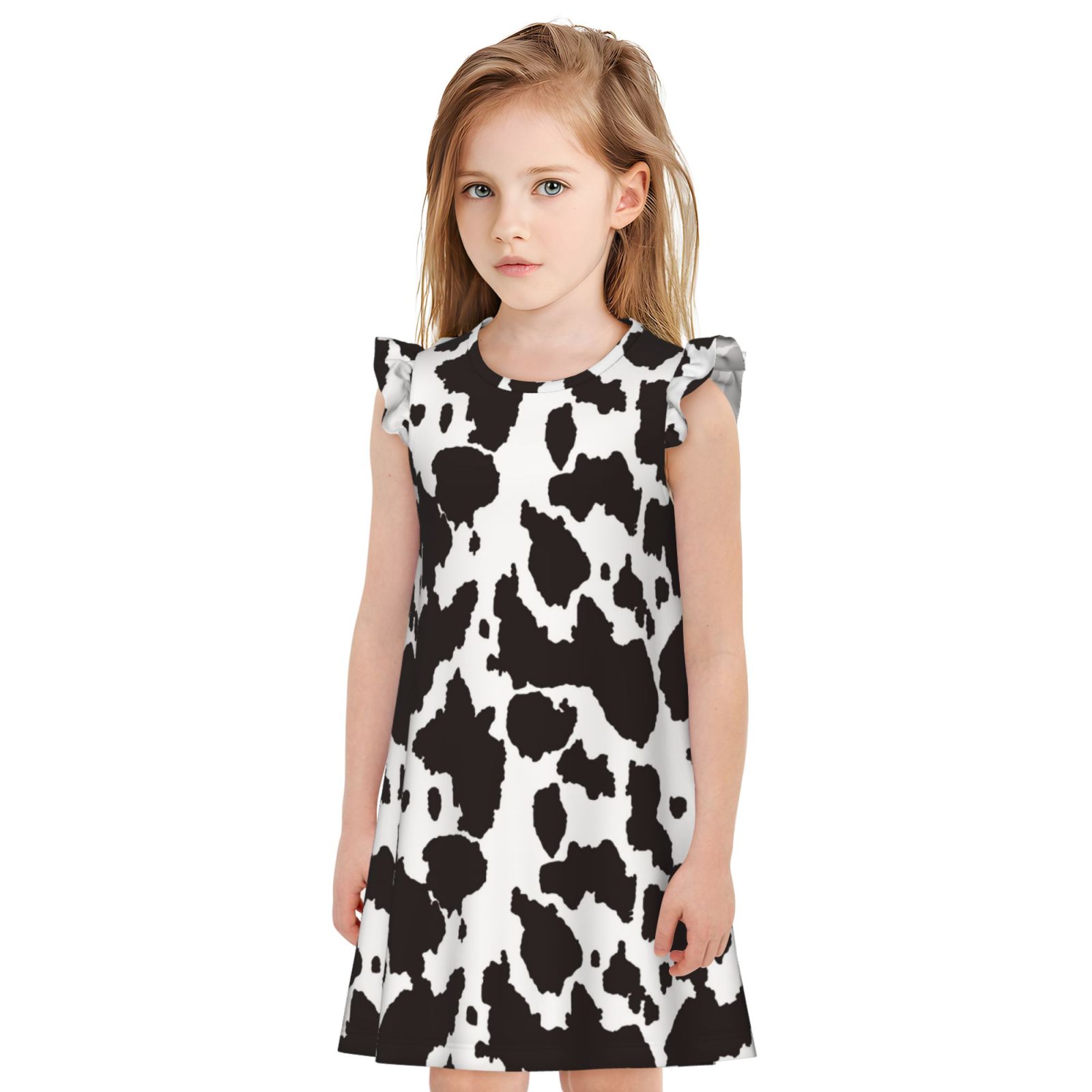 Derioi Cow Skin 2 for Girls Nightgowns Night Dress Sleepwear Pajamas ...