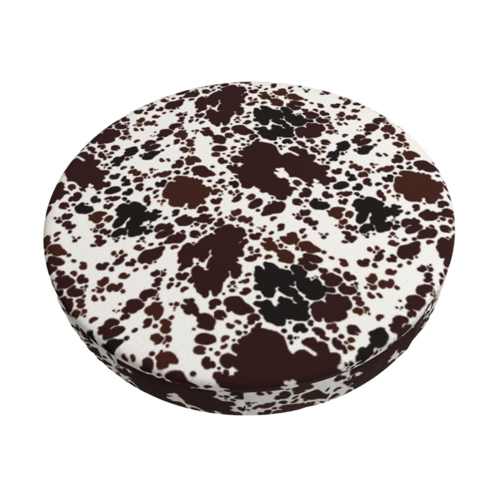 Derioi Cow Skin for Round Bar Chair Cushion Cover Round Stool Cover ...