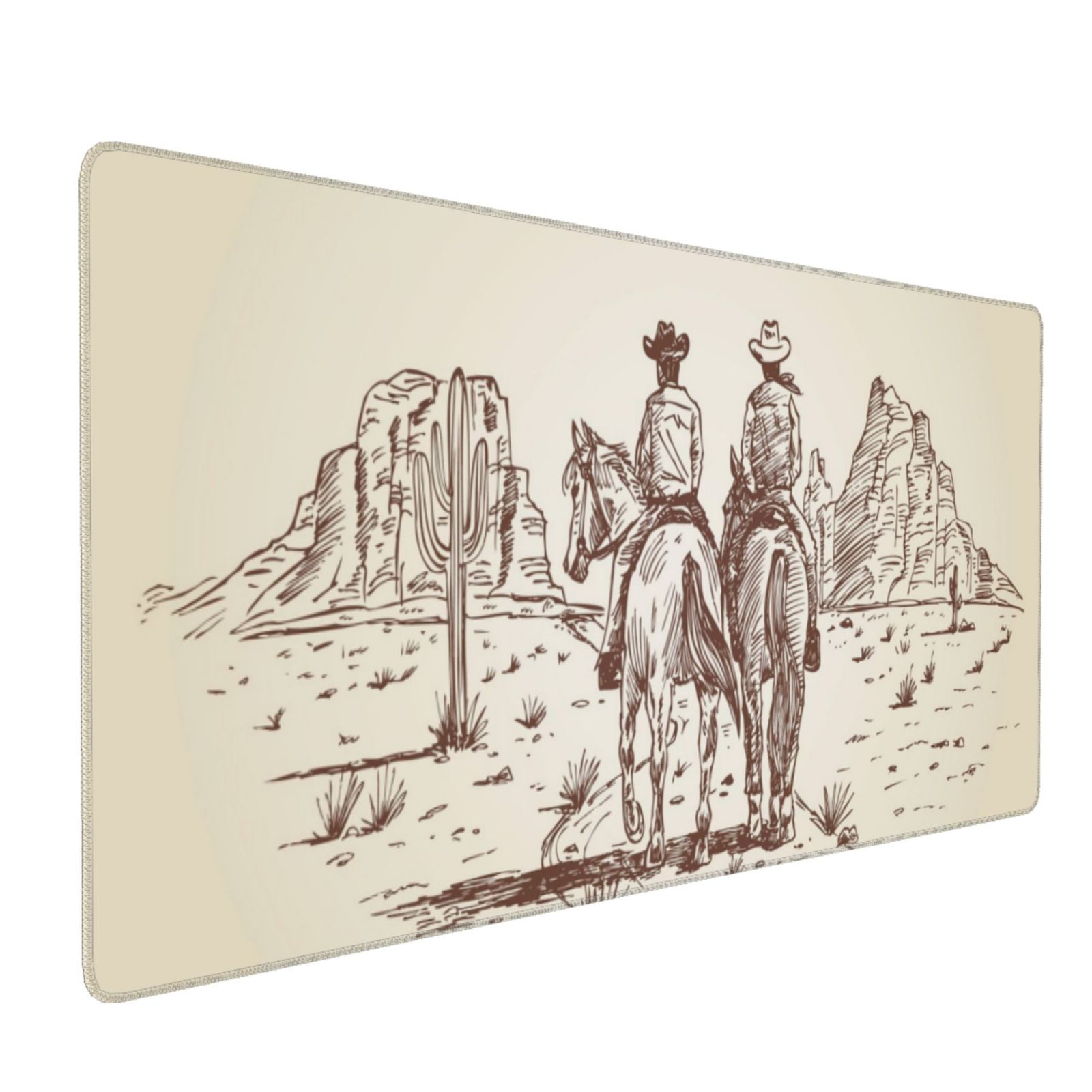 Derioi Cowboys Riding Horses for Large Non-Slip Gaming Mouse Pad 16"x35 ...