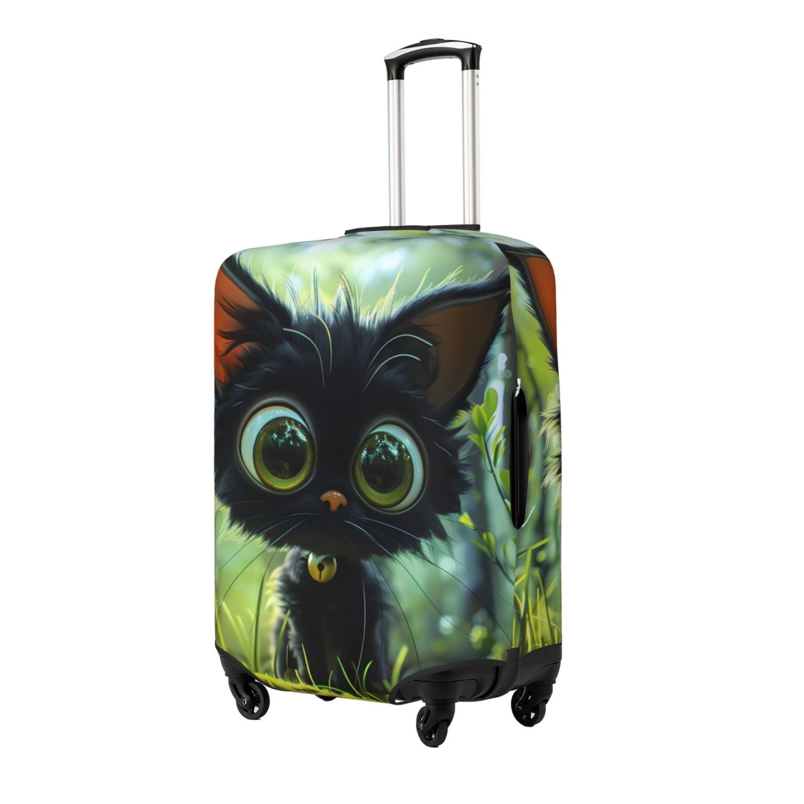 Derioi Cute Big-Eyed Black Cat for Suitcase Cover Protector Fit 18-32 ...
