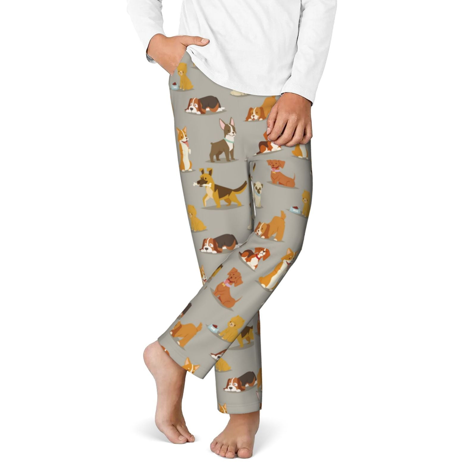 Derioi Cute Dog for Pajama Pants Men Elastic Waistband Sleep Pajama ...