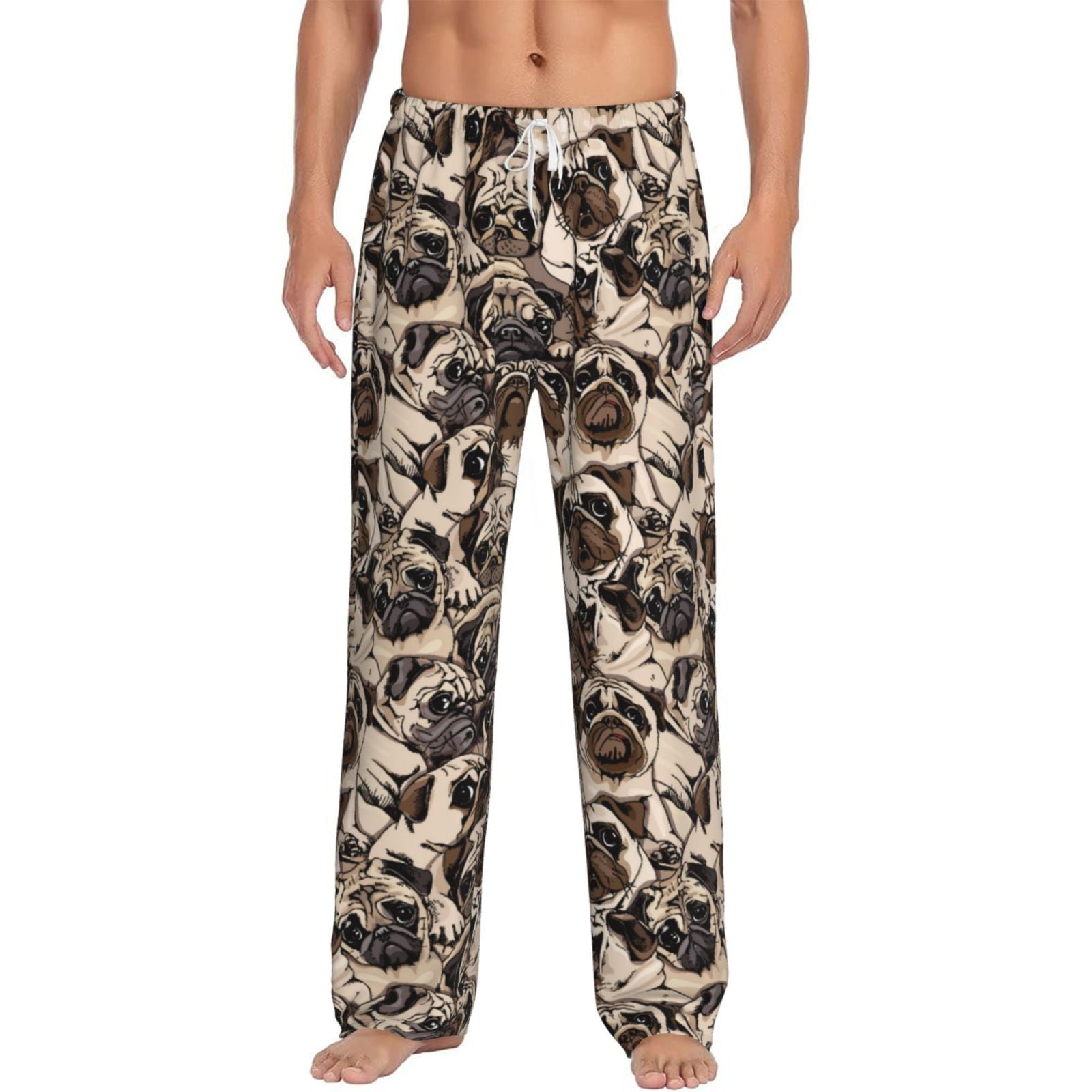 Derioi Cute French Bulldog for Men's Pajama Pants with Pockets and ...