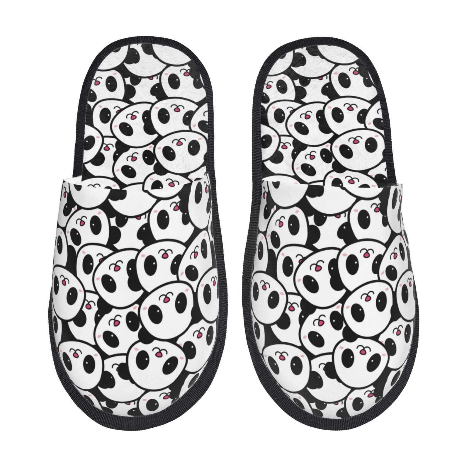 Derioi Cute Panda for Slippers Indoor Outdoor Anti-Skid Warm Cozy Slide ...