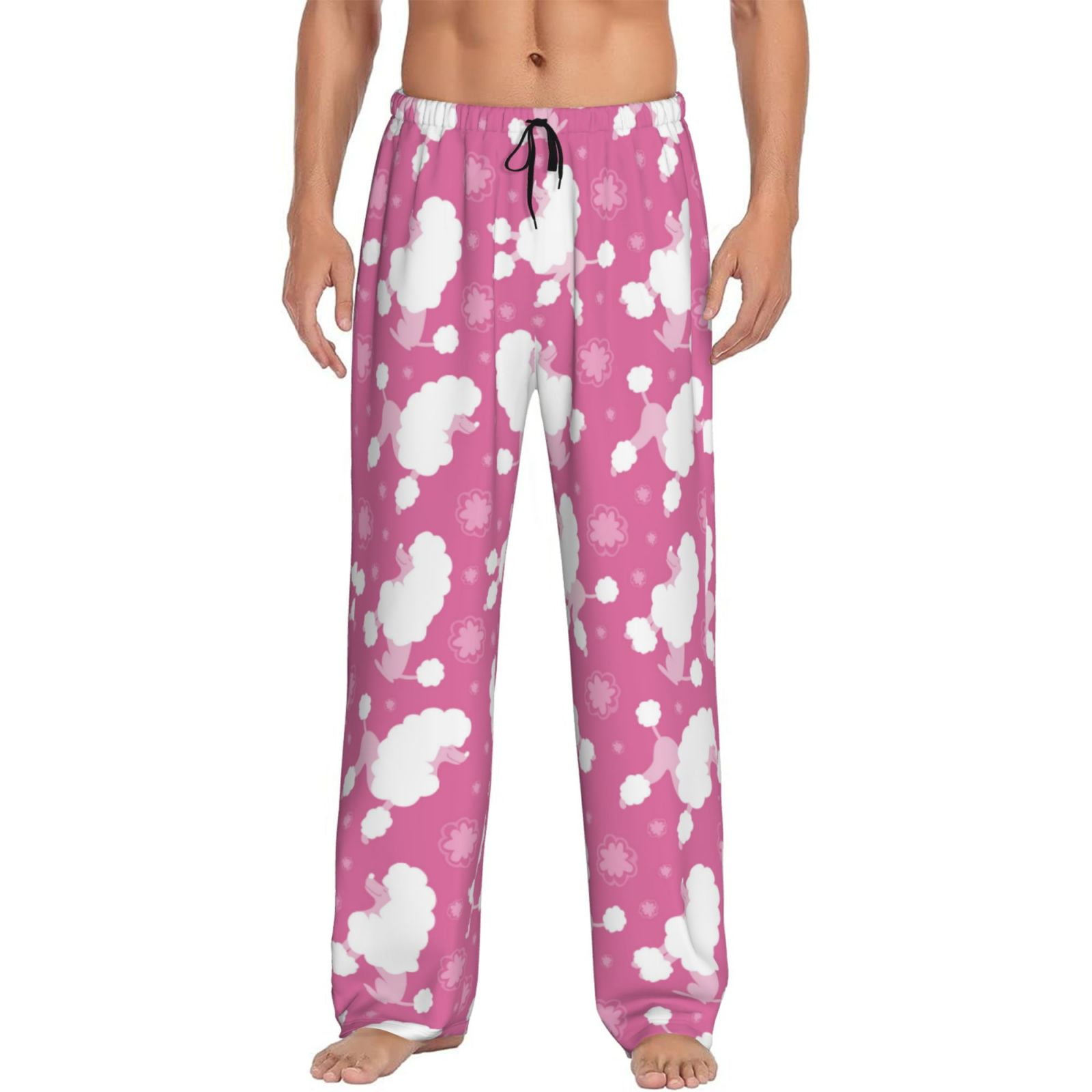 Derioi Cute Poodle Dog for Men's Pajama Pants with Pockets and ...