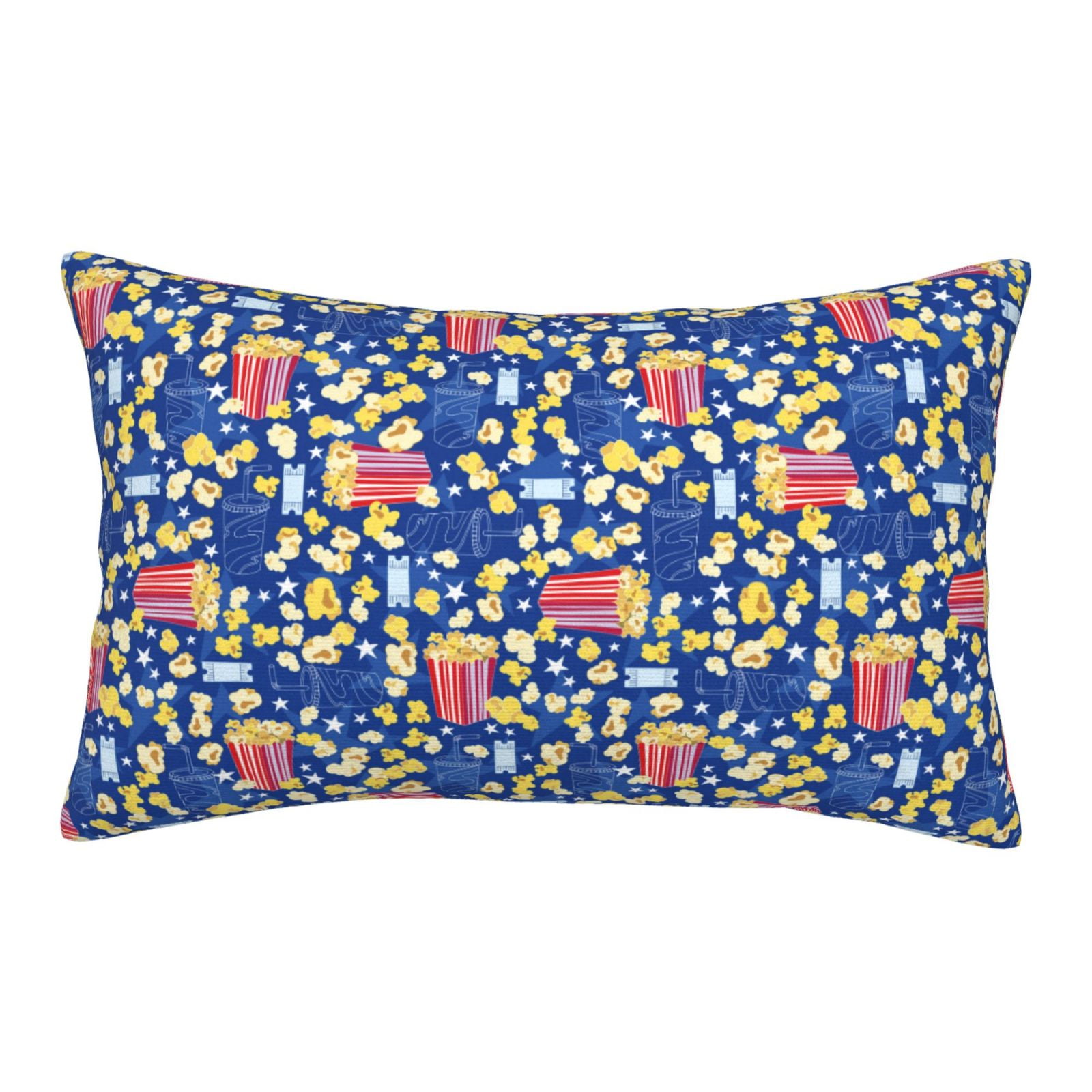 Derioi Cute Popcorn for Double-sided Pillow Cover with Concealed Zipper ...