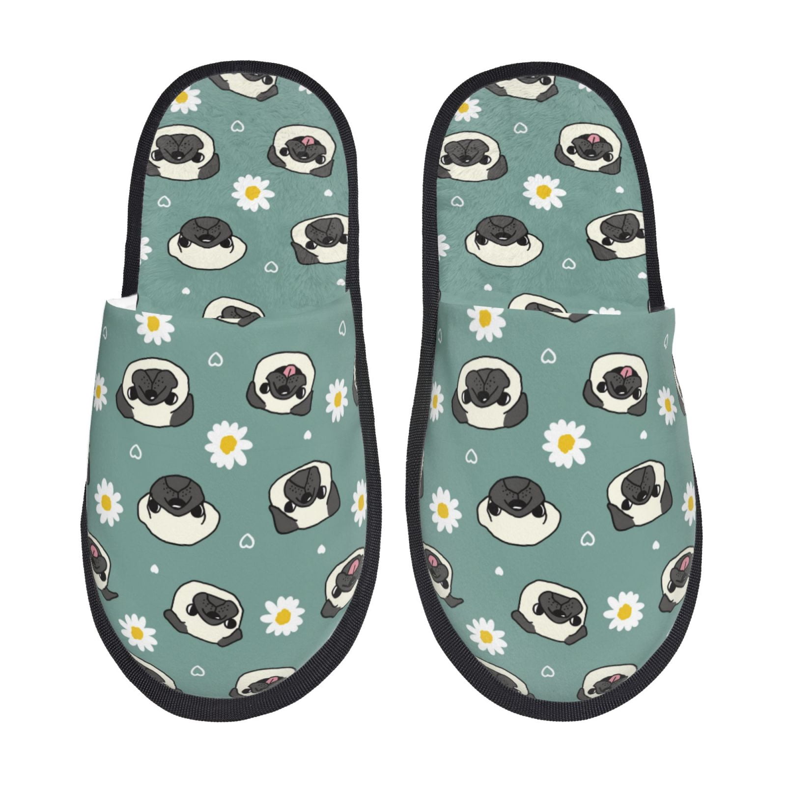 Derioi Cute Puppy for Slippers Indoor Outdoor Anti-Skid Warm Cozy Slide ...