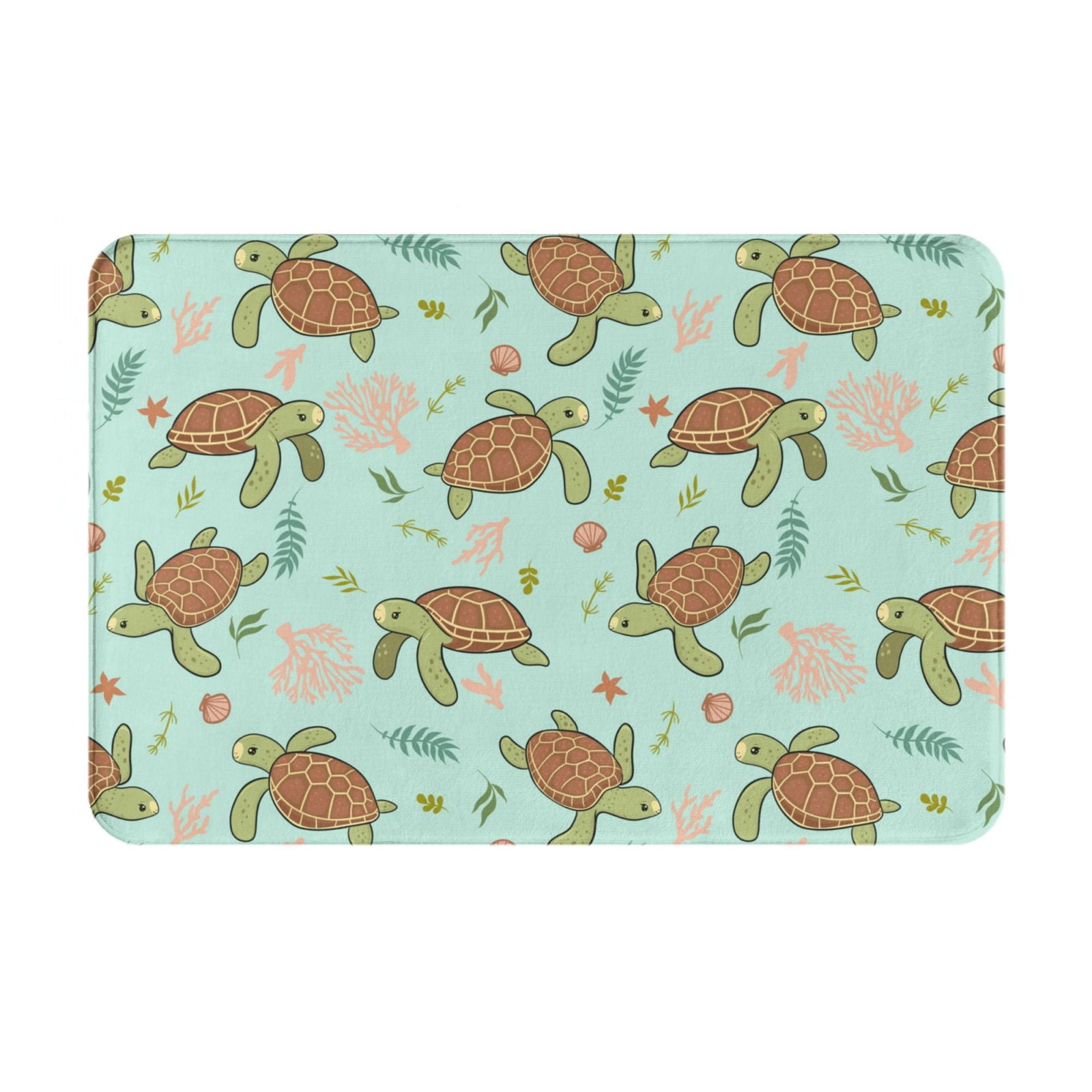 Derioi Cute Sea Turtles for Front Door Mat Outside Entrance Non-Slip ...