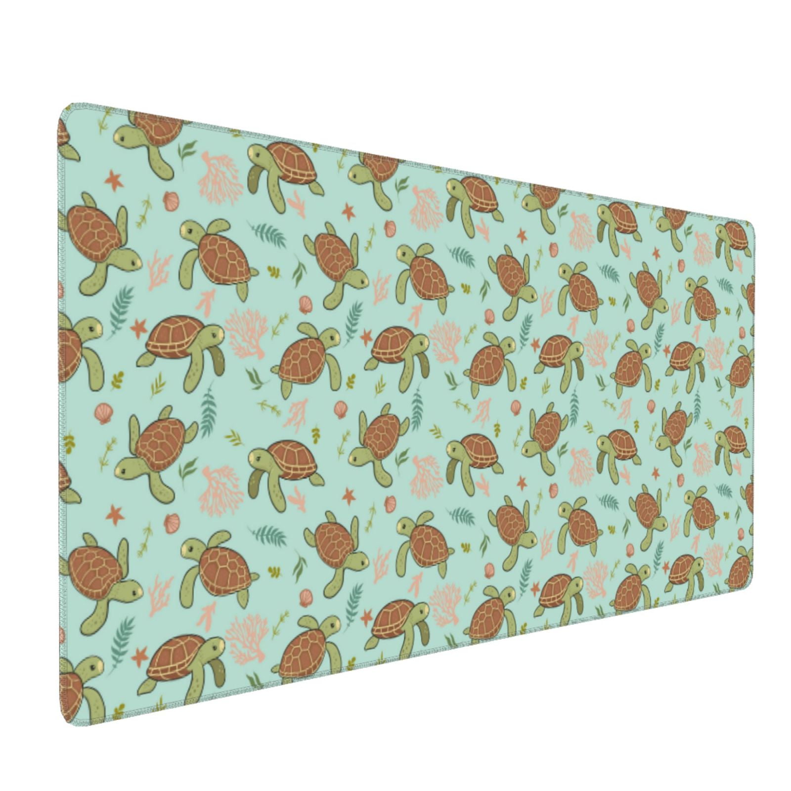 Derioi Cute Sea Turtles for Large Non-Slip Gaming Mouse Pad 16"x35.5 ...