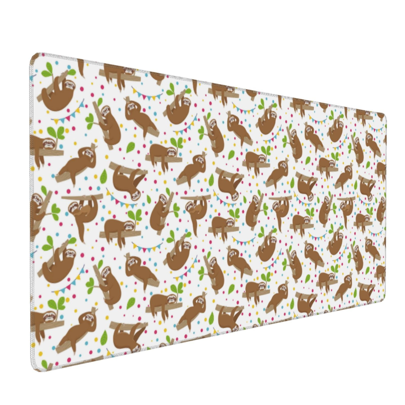 Derioi Cute Sloth for Large Non-Slip Gaming Mouse Pad 16"x35.5" for ...