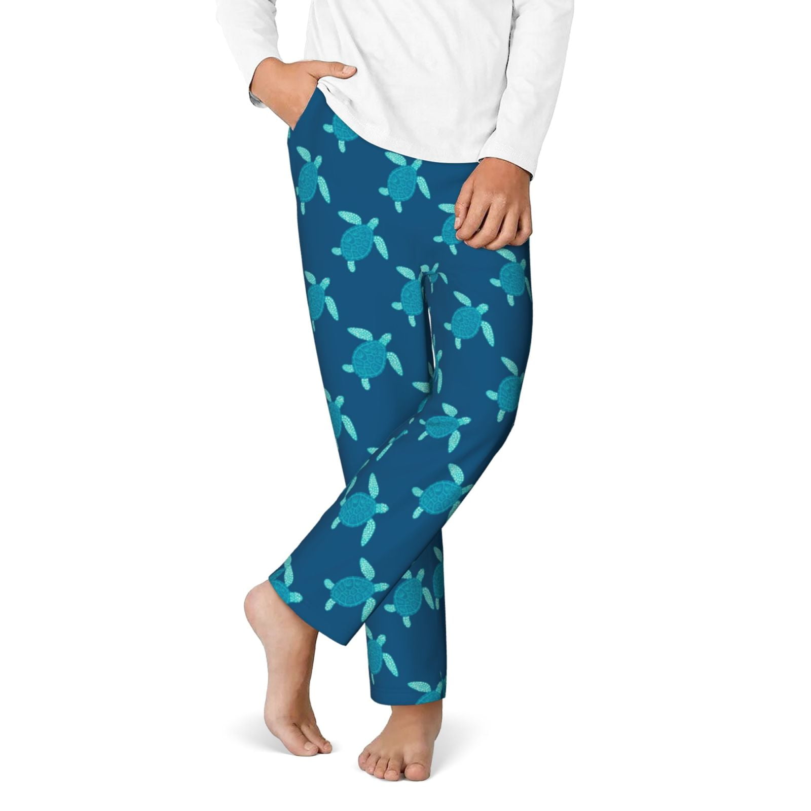 Derioi Cute Turtle for Pajama Pants Men Elastic Waistband Sleep Pajama ...