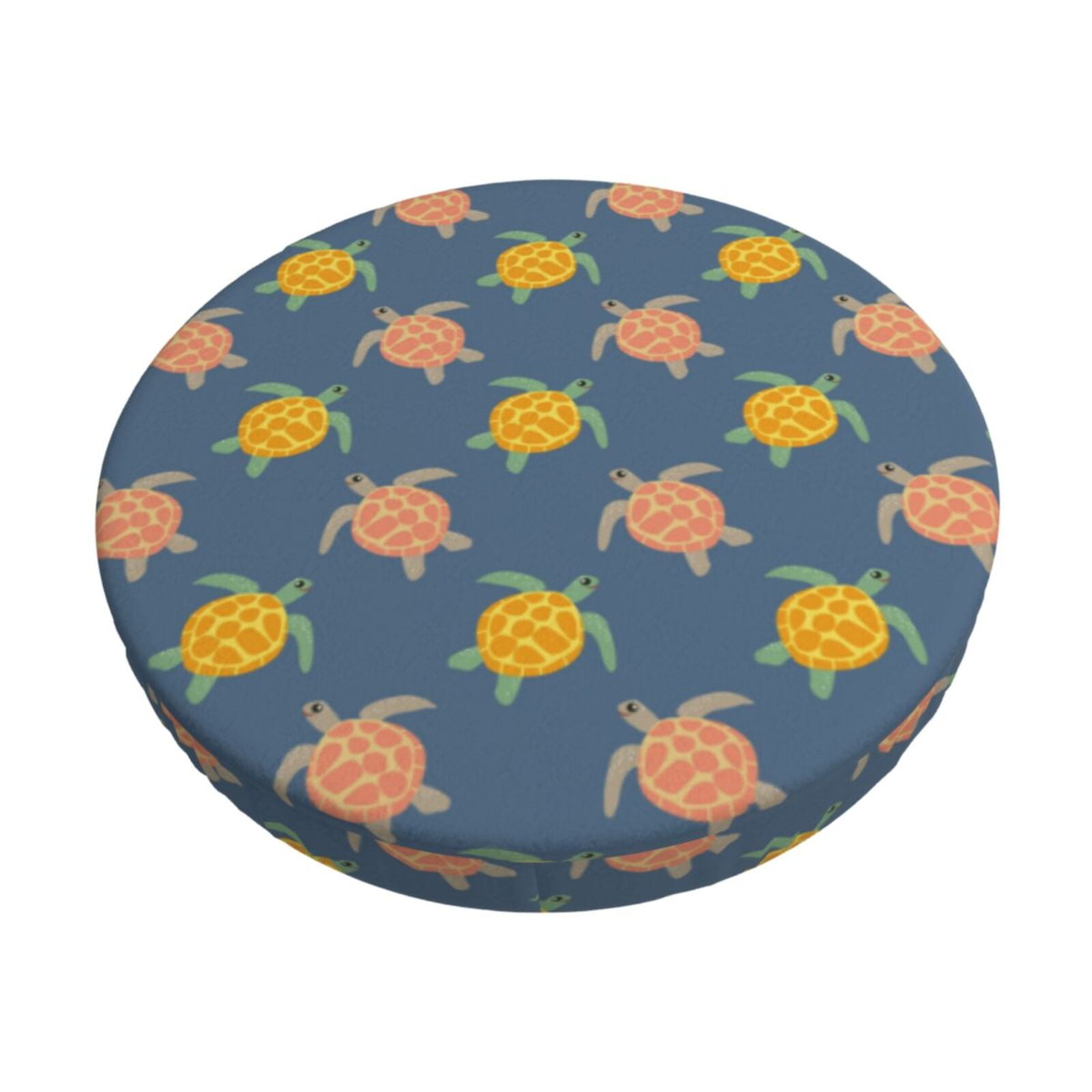 Derioi Cute Turtle for Round Bar Chair Cushion Cover Round Stool Cover ...