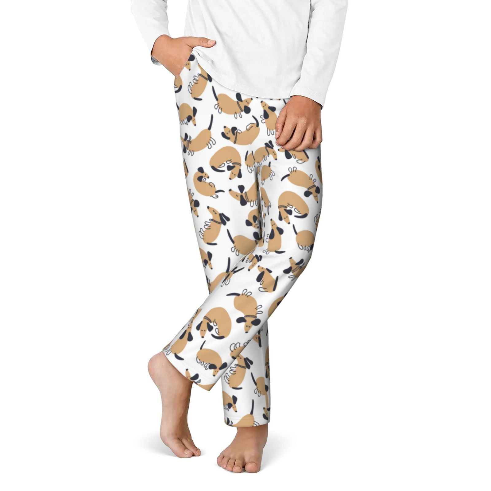 Derioi Dachshund Dog Puppy for Pajama Pants Men Elastic Waistband Sleep ...