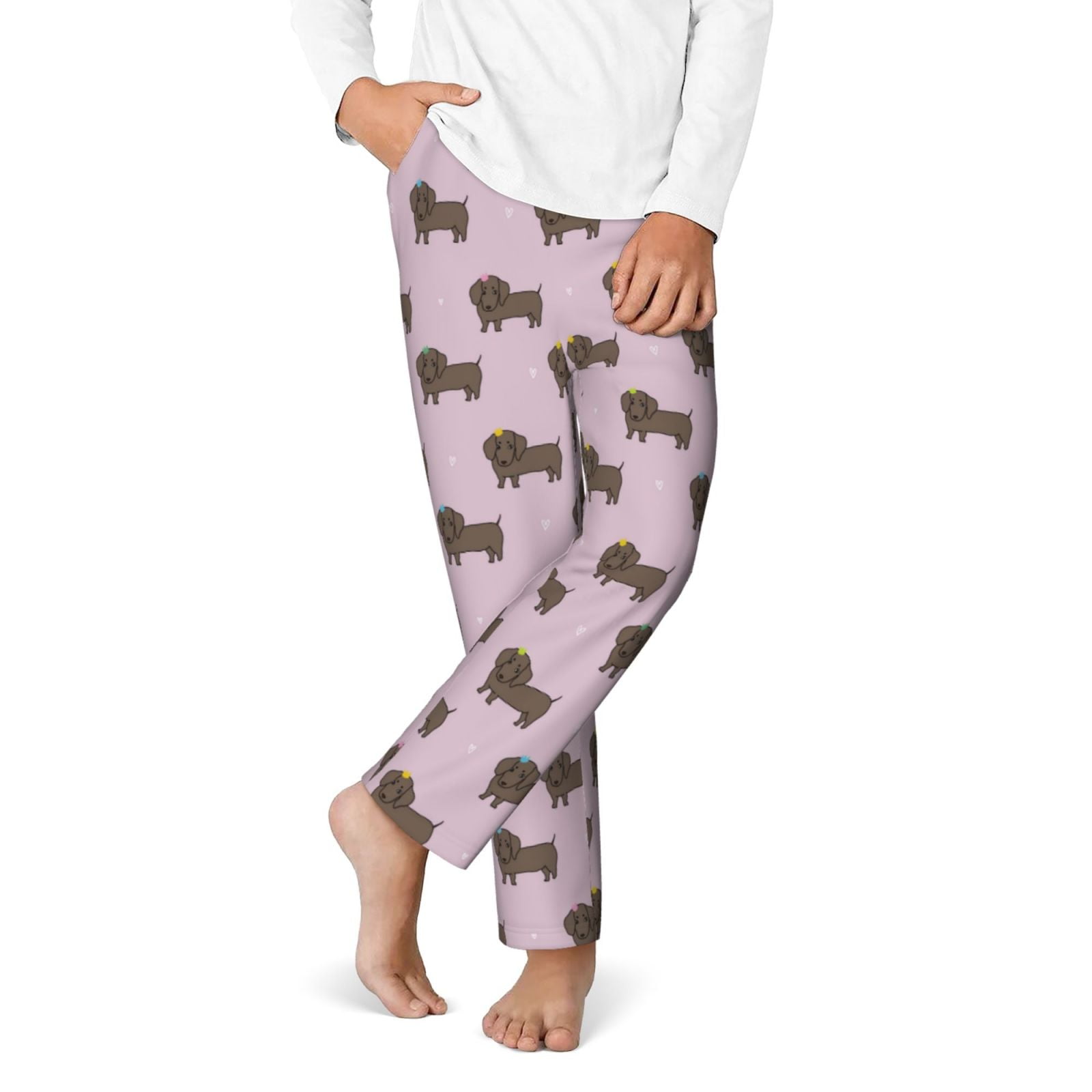 Derioi Dachshund Dog Puppy for Pajama Pants Men Elastic Waistband Sleep ...