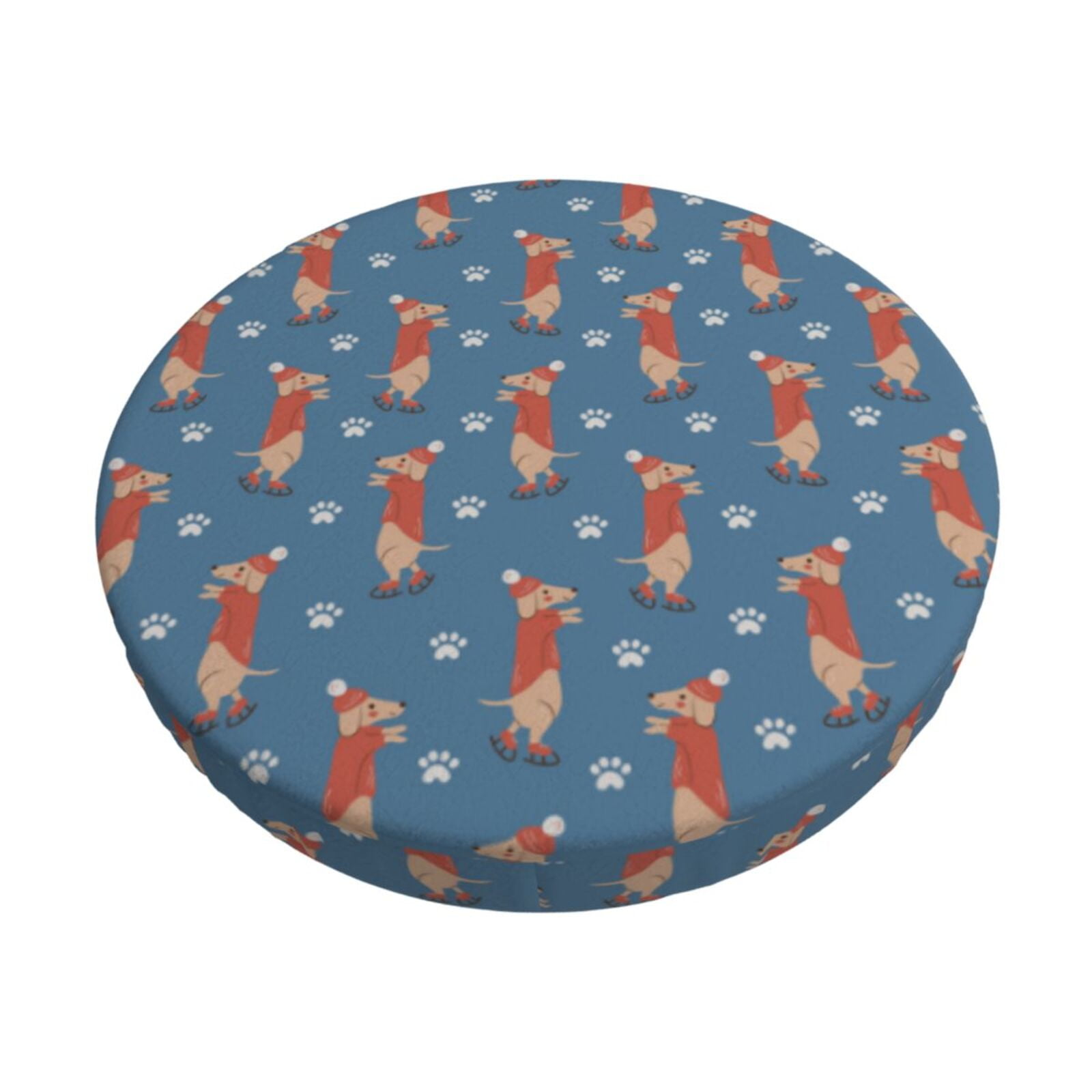 Derioi Dachshund Dog Puppy for Round Bar Chair Cushion Cover Round ...