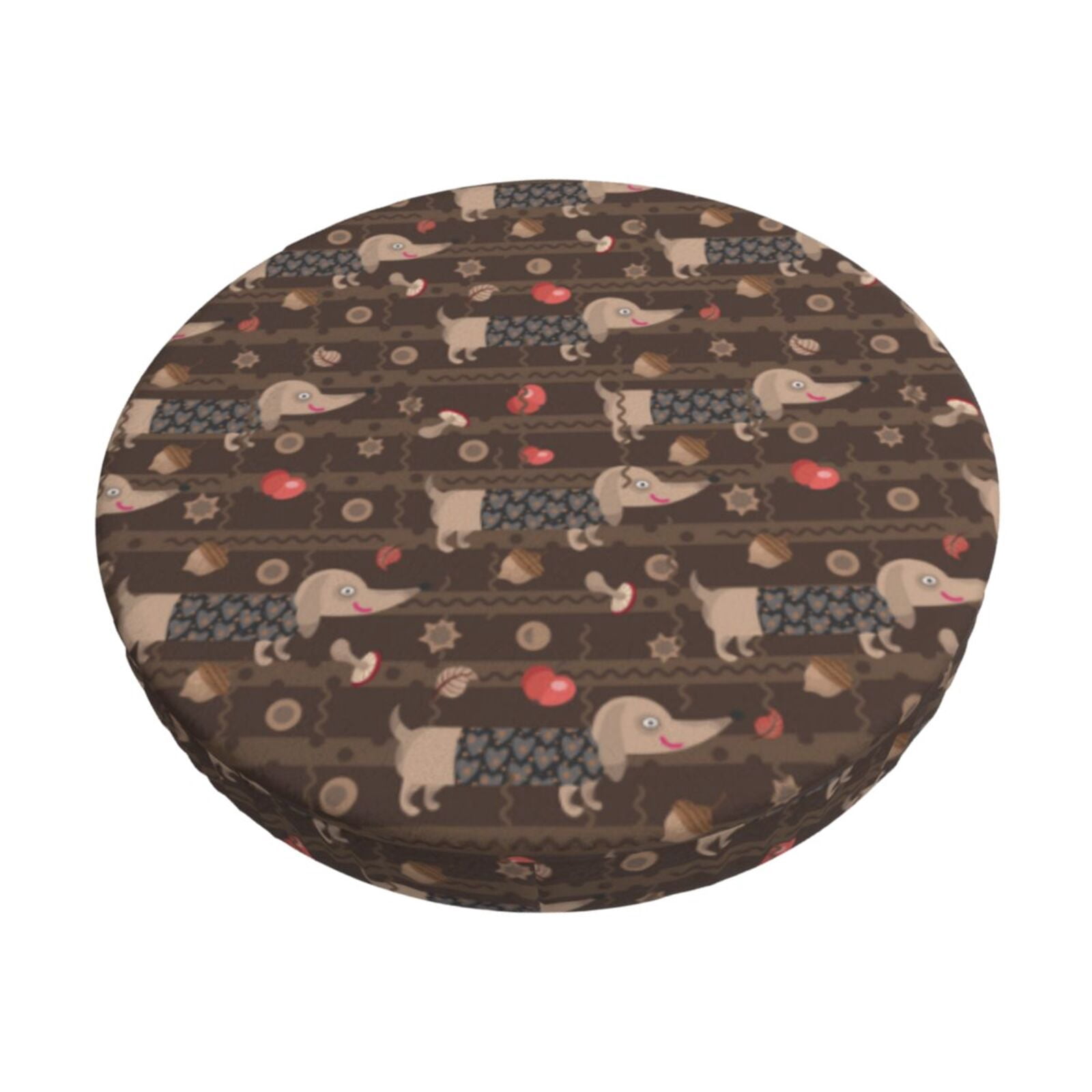 Derioi Dachshund Dog Puppy for Round Bar Chair Cushion Cover Round ...