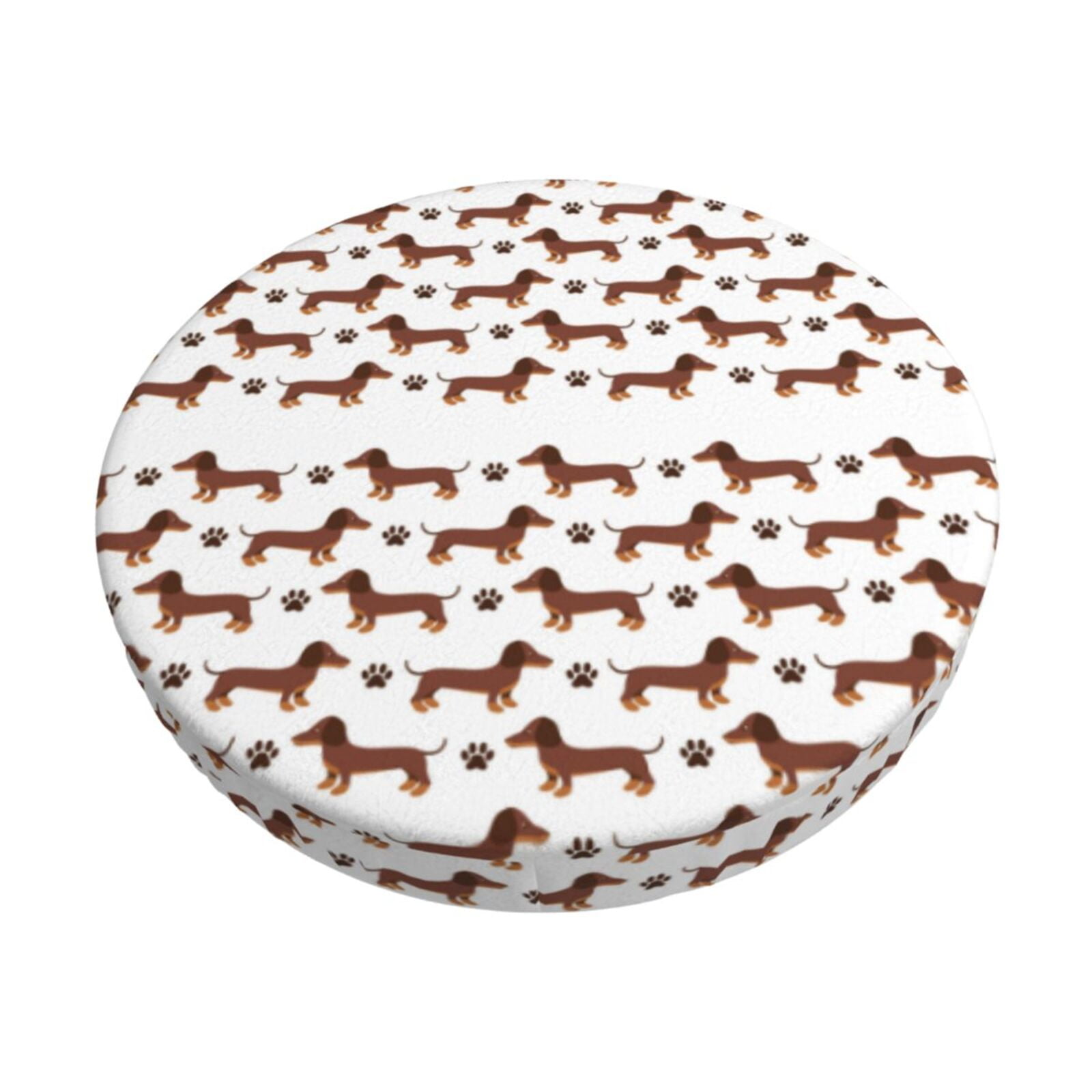 Derioi Dachshund Dog Puppy for Round Bar Chair Cushion Cover Round ...