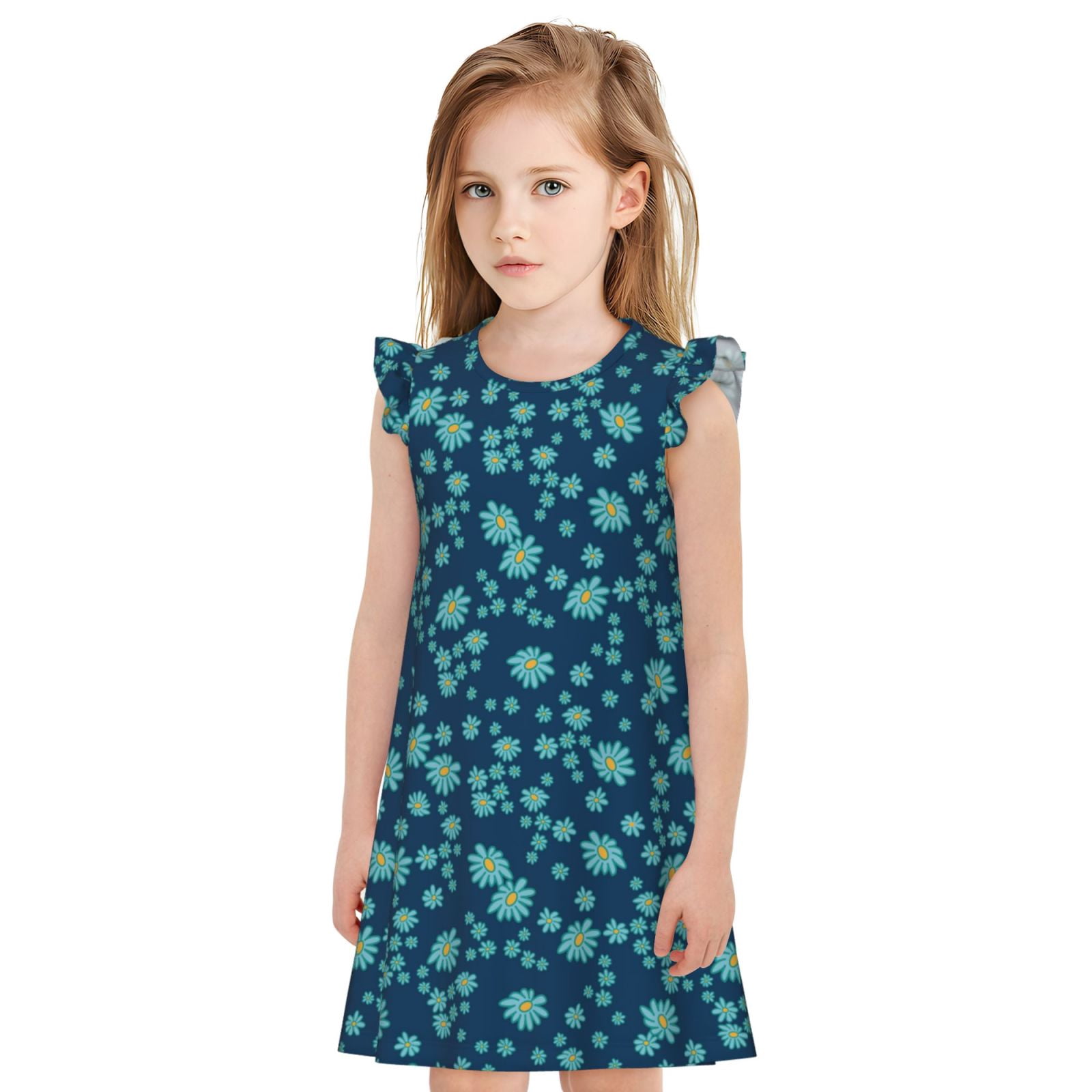 Derioi Daisies Flowers for Girls Nightgowns Night Dress Sleepwear ...
