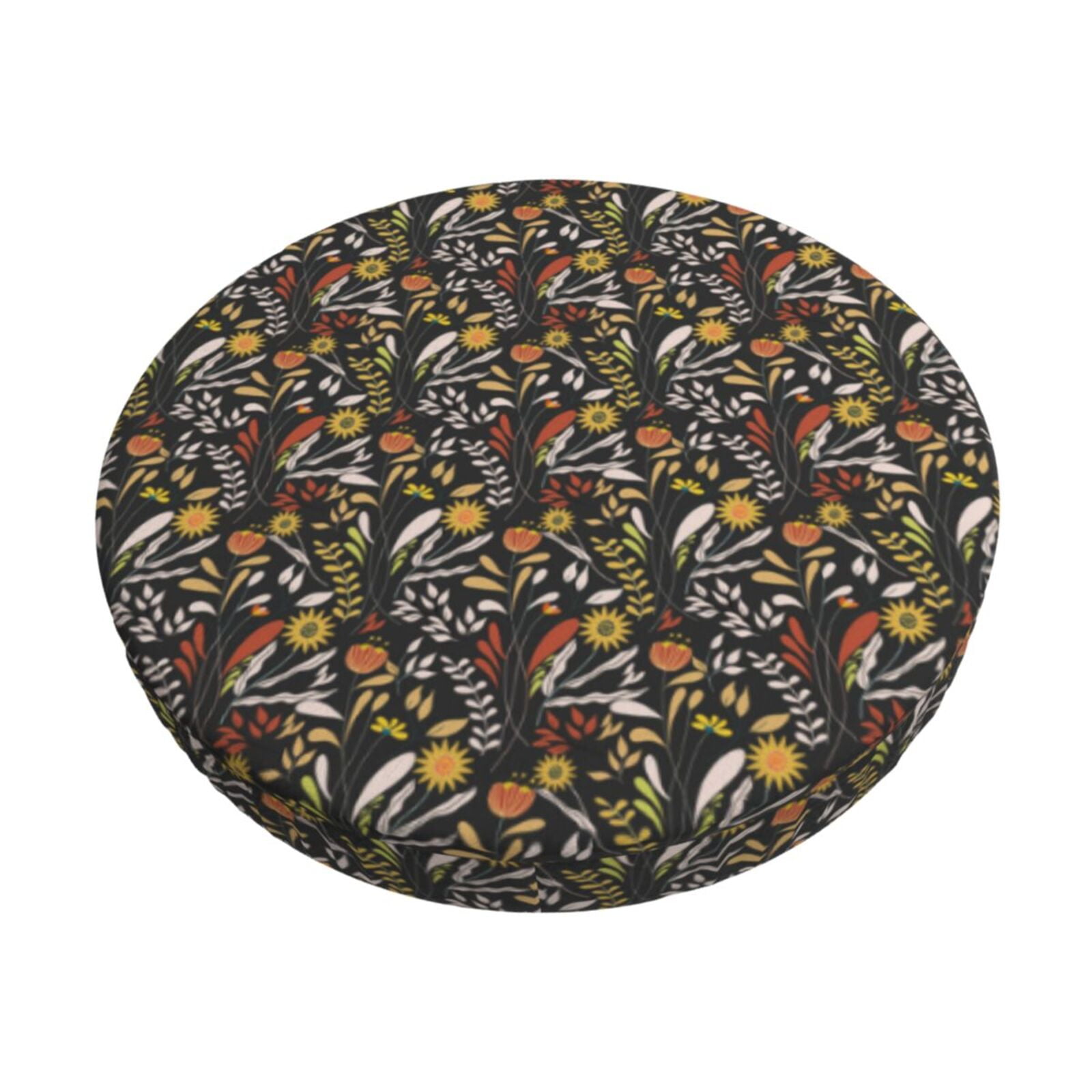 Derioi Daisies Flowers for Round Bar Chair Cushion Cover Round Stool ...