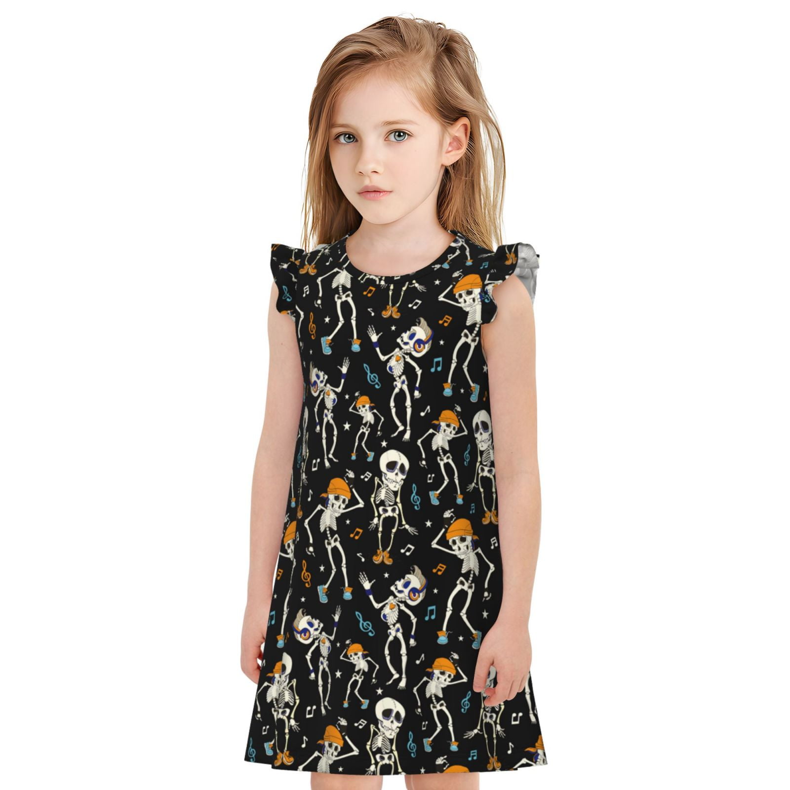 Derioi Dancing Skeleton Party for Girls Nightgowns Night Dress ...