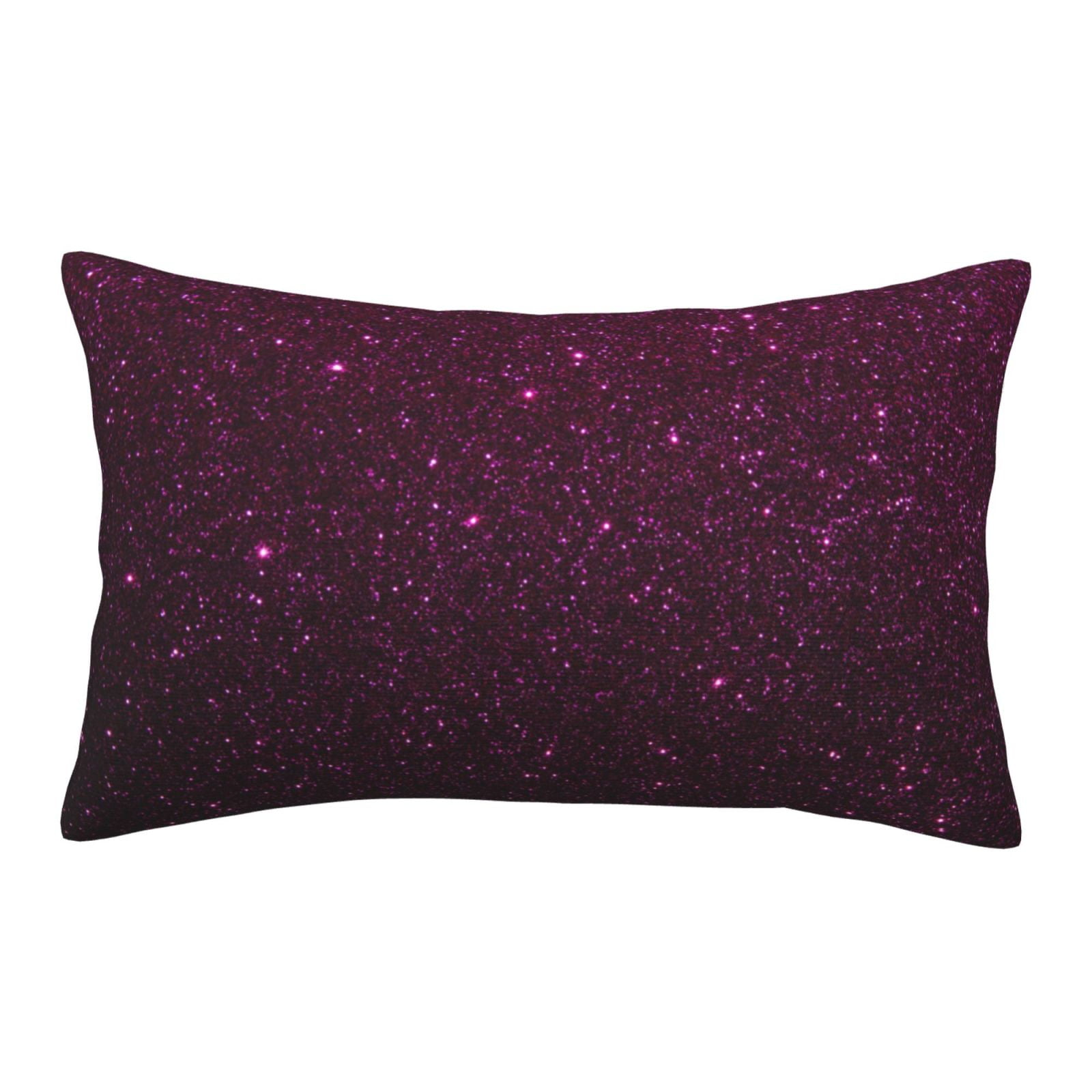 Derioi Dark Purple Glitter for Double-sided Pillow Cover with Concealed ...