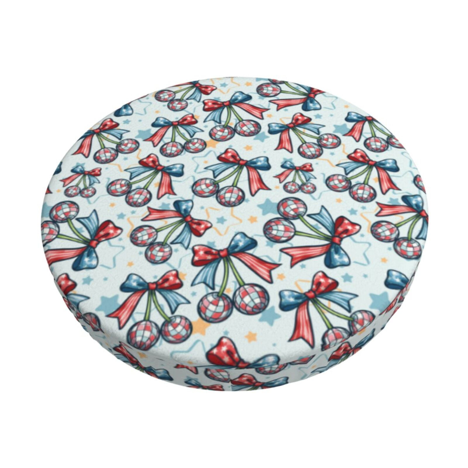 Derioi Disco Ball Cherry With Bow for Round Bar Chair Cushion Cover ...